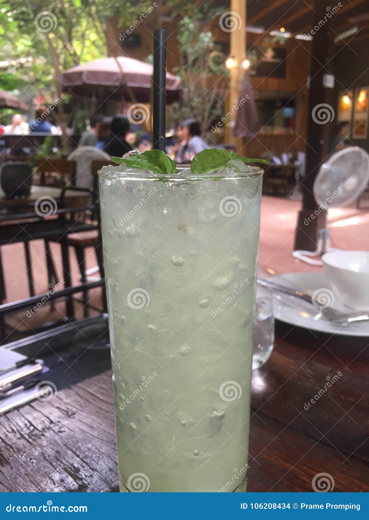 Fresh and cold drink stock photo. Image of walkway, black - 106208434