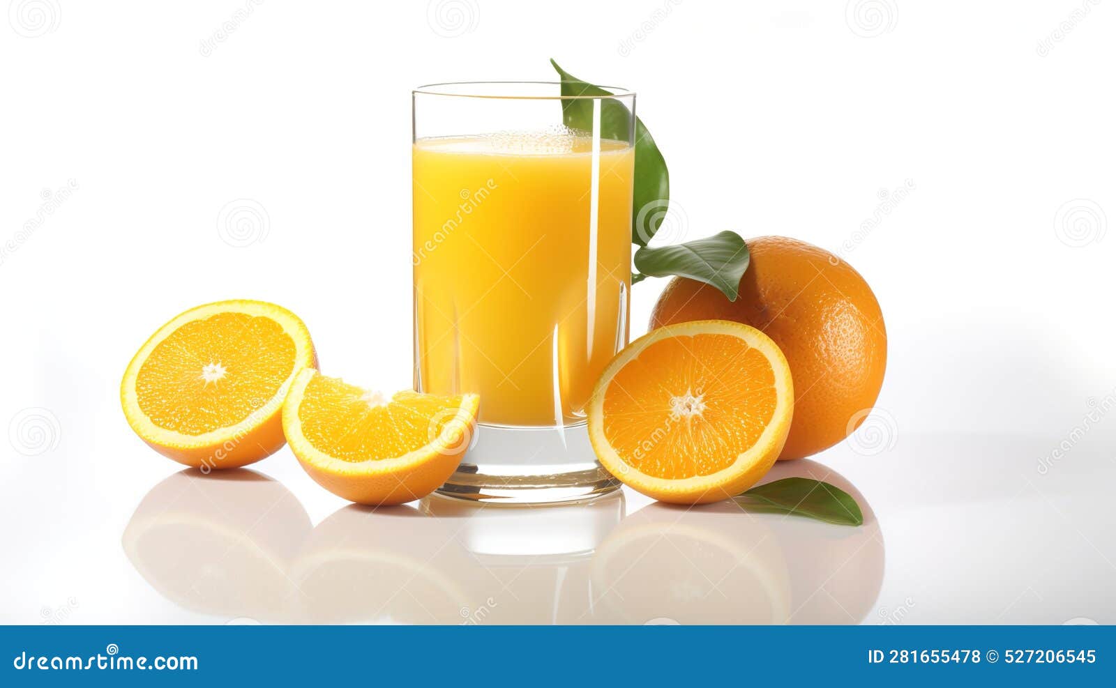 Fresh and Cold Orange Juice.ai Generative Stock Illustration ...