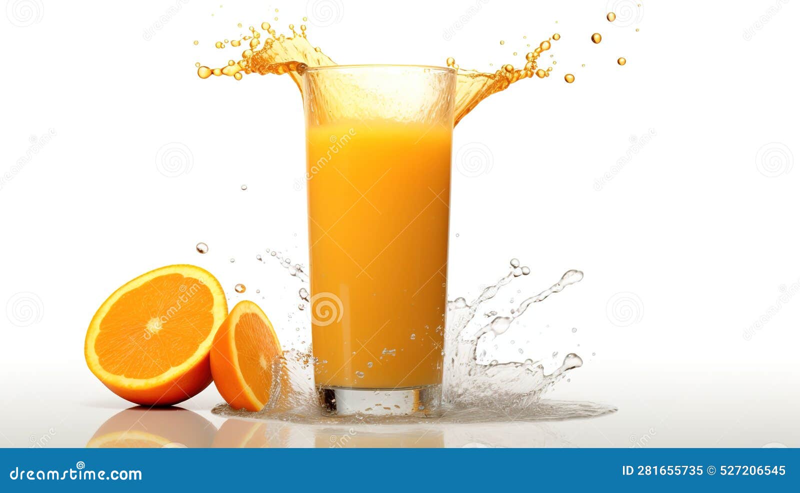 Fresh and Cold Orange Juice.ai Generative Stock Illustration ...