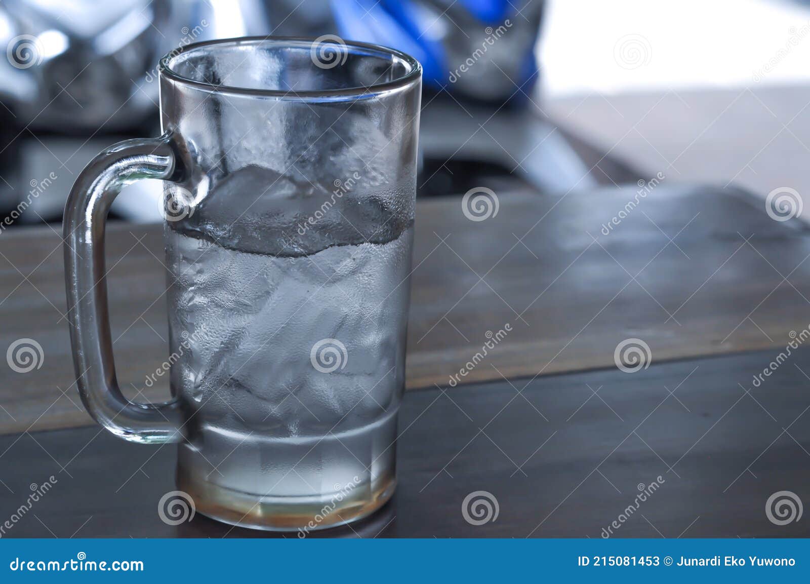 Fresh Cold Water with Ice in the Glass Stock Image - Image of fresh ...