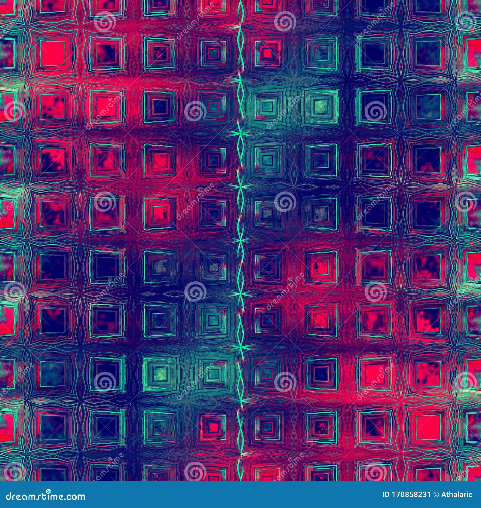 Fresh Color Glitch Effect Squares Graphic Background Stock Illustration ...