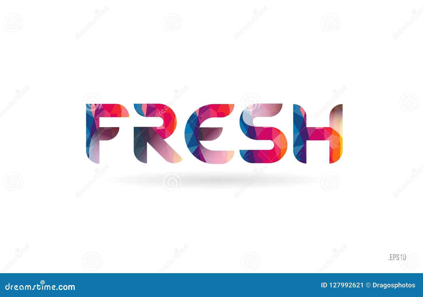 Fresh Colored Rainbow Word Text Suitable for Logo Design Stock Vector ...
