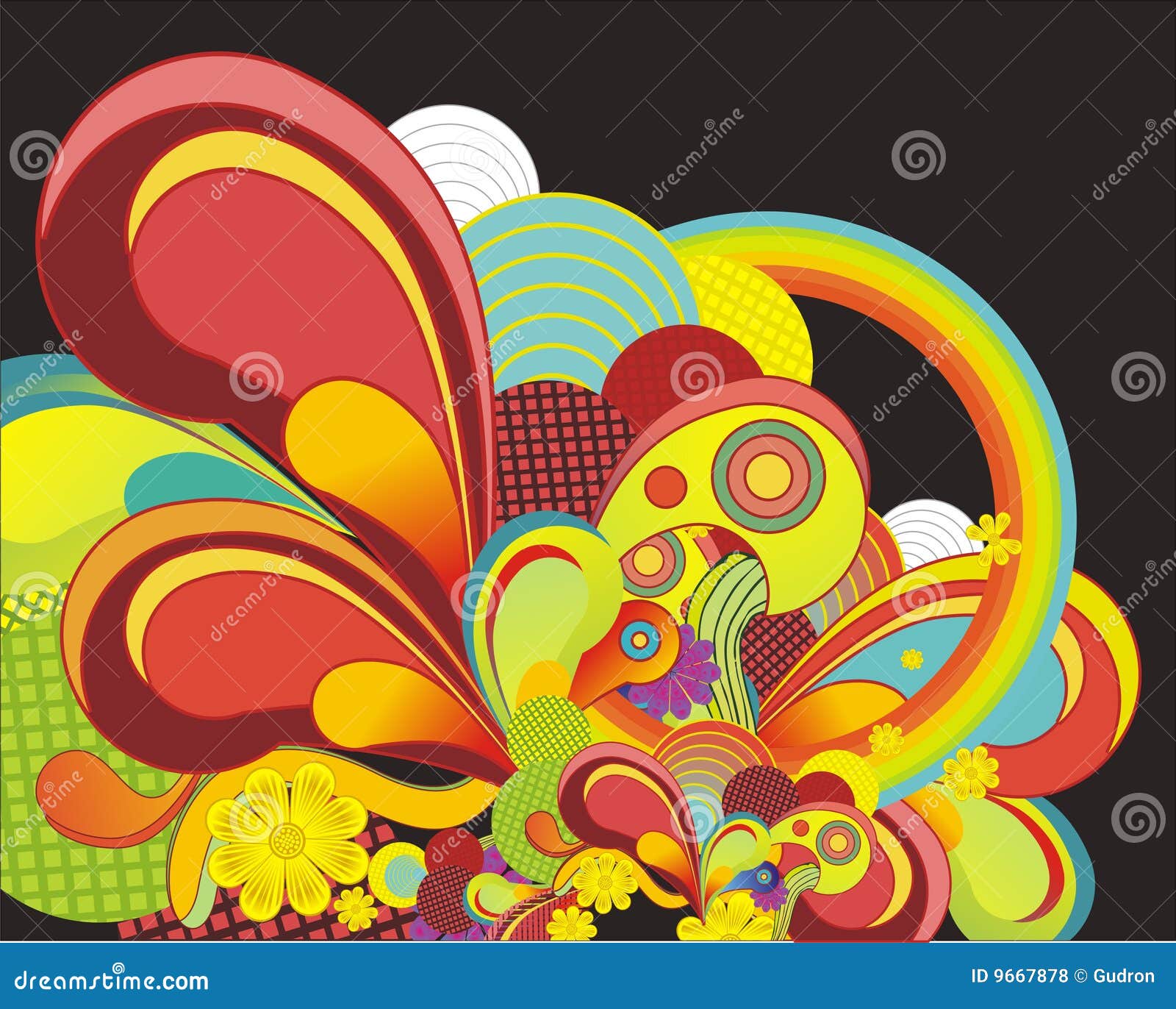 Fresh Colorful Design Elements Stock Illustration - Illustration of ...