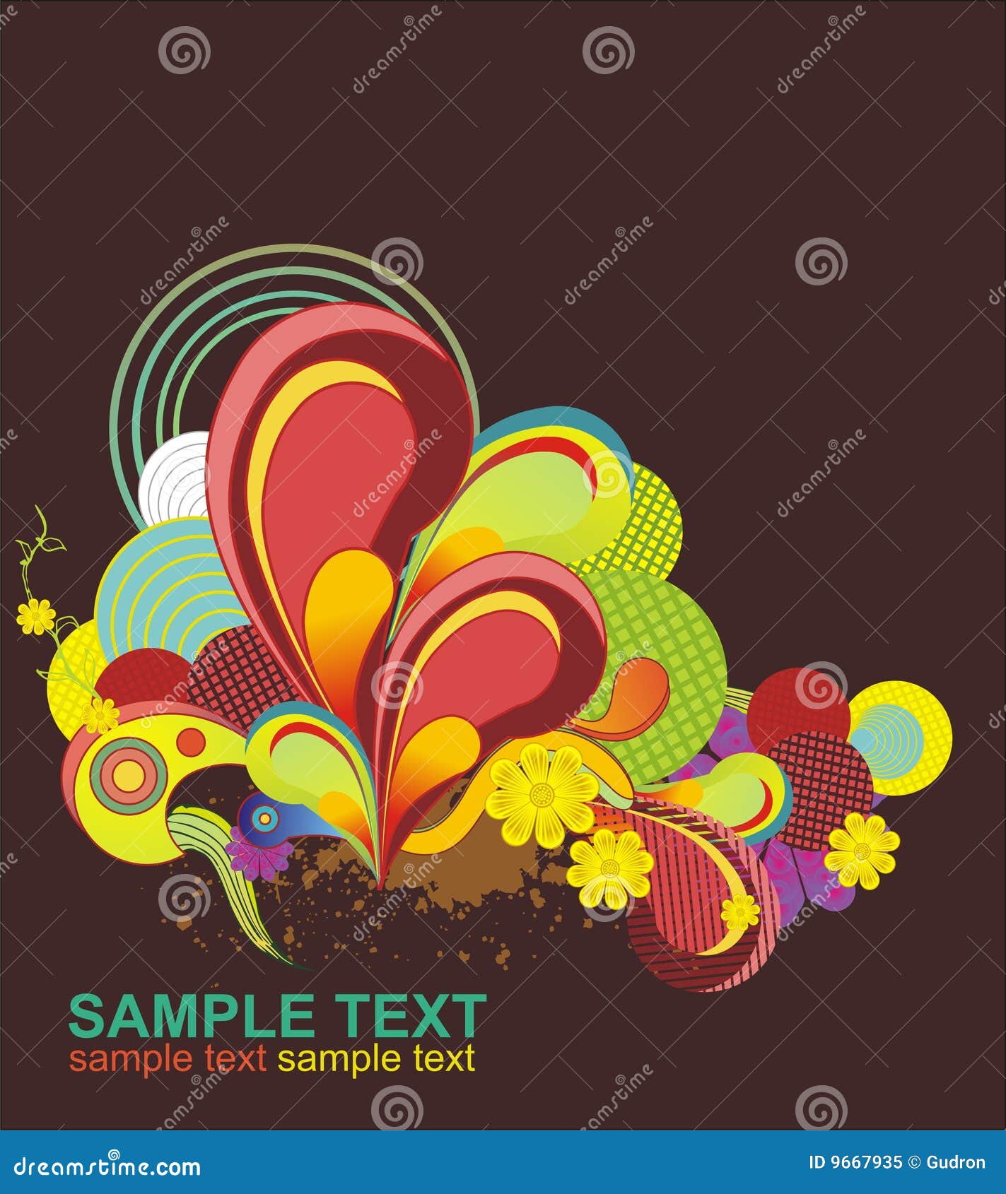 Fresh Colorful Design Elements Stock Illustration - Illustration of ...