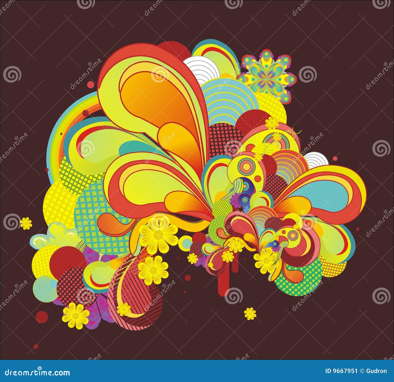 Fresh Colorful Design Elements Stock Illustration - Illustration of ...