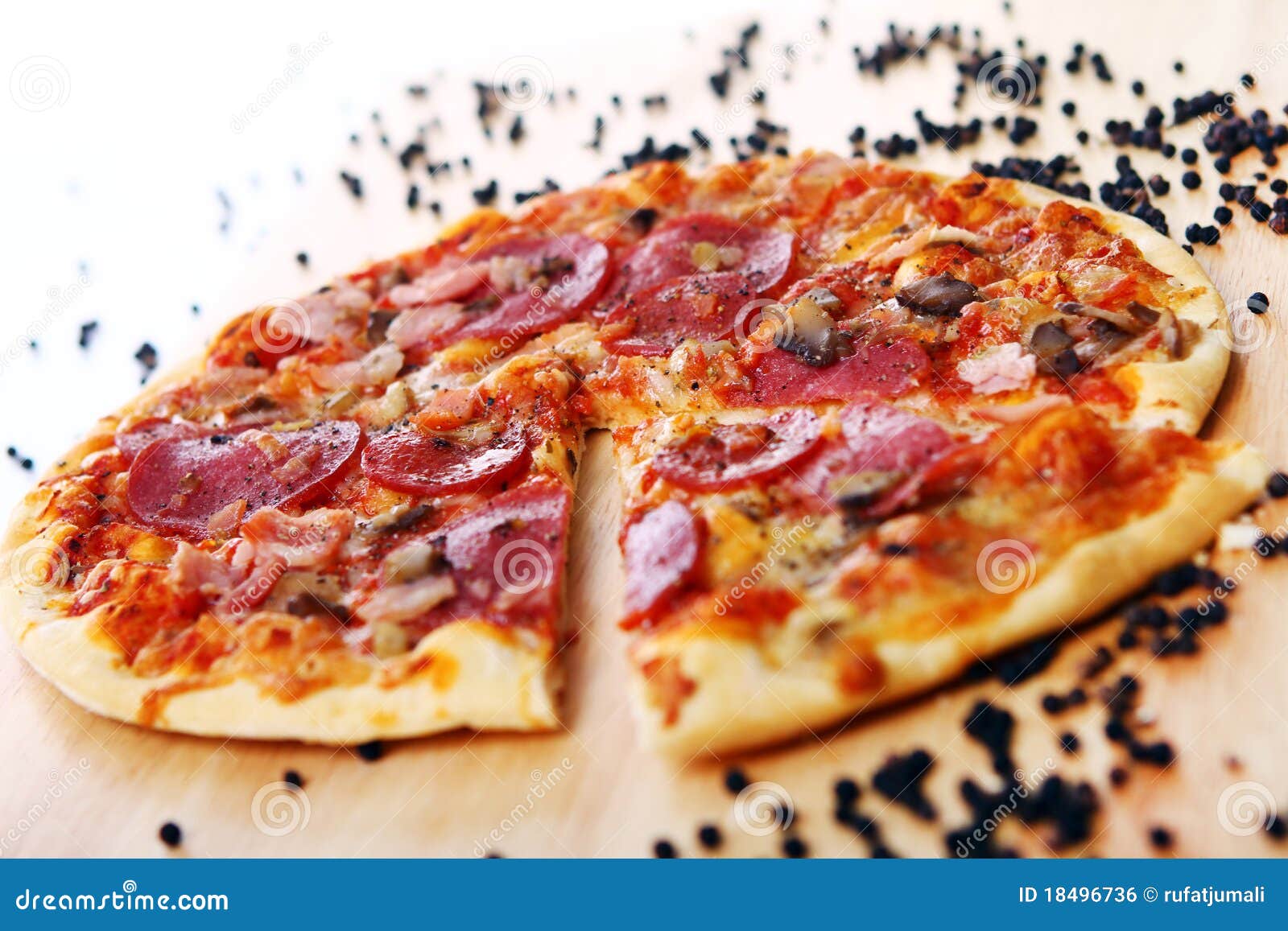 Fresh colorful pizza stock photo. Image of nutrition - 18496736