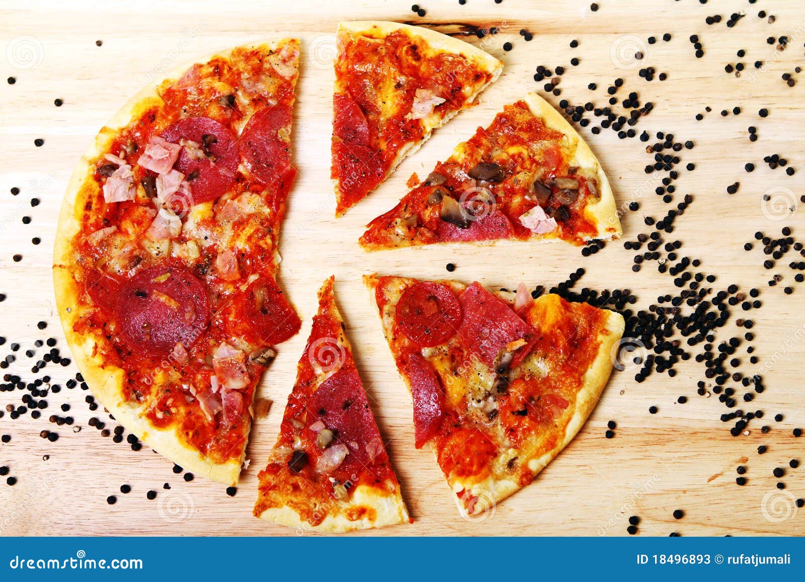 Fresh colorful pizza stock image. Image of heat, delicious - 18496893