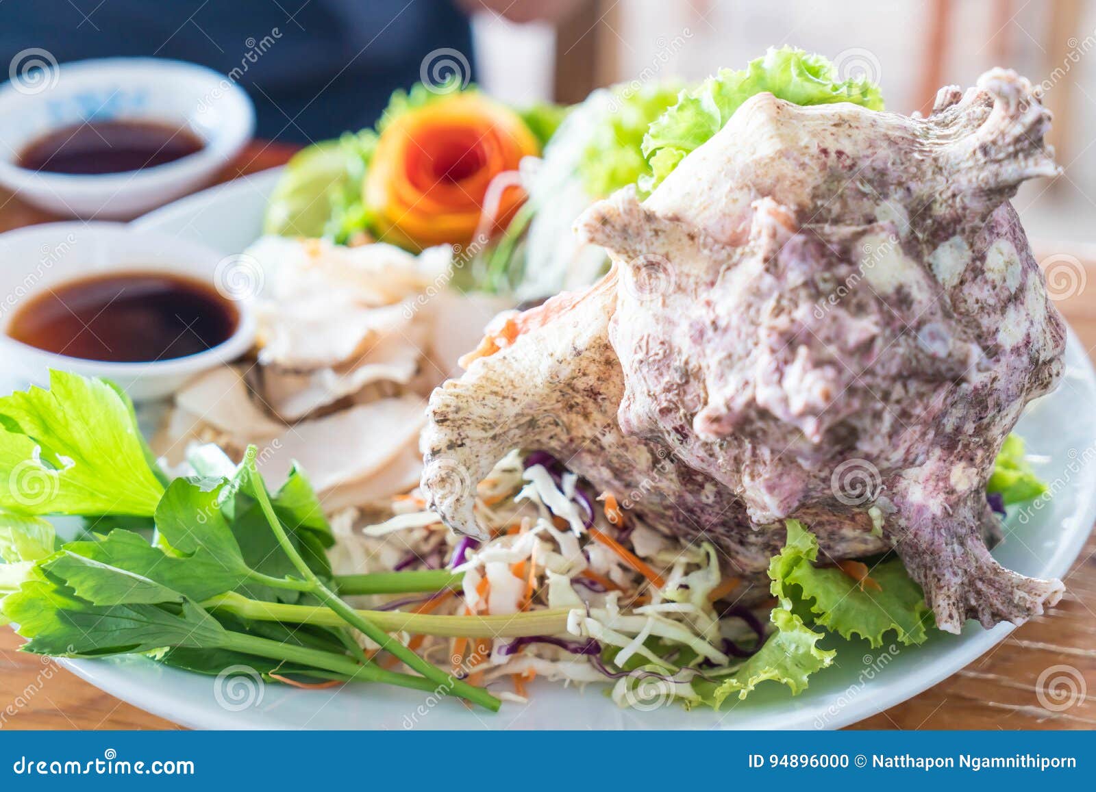 Fresh conch sashimi stock photo. Image of tsubugai, japanese - 94896000