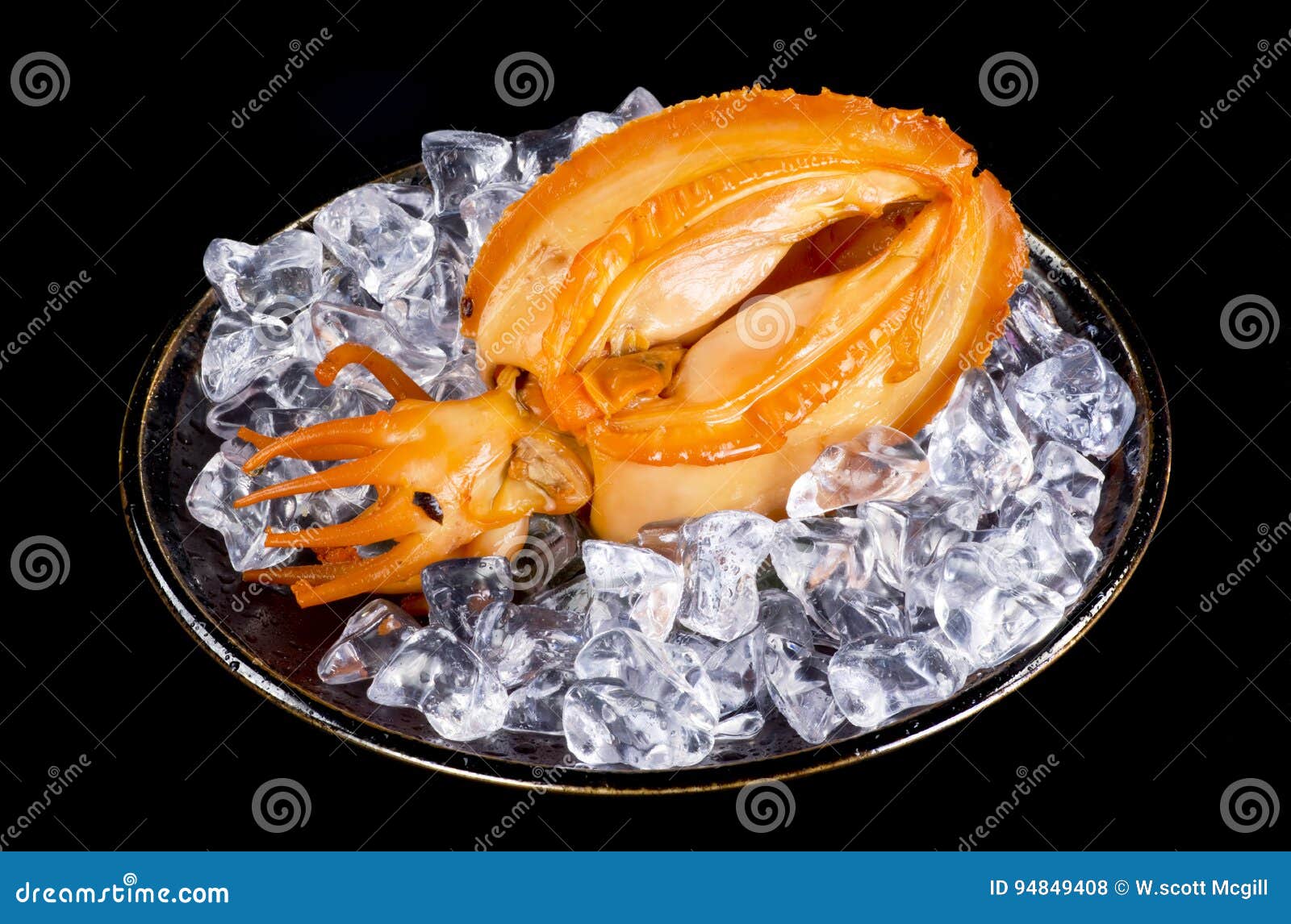 Fresh Cooked Cuttlefish. stock photo. Image of invertebrate - 94849408