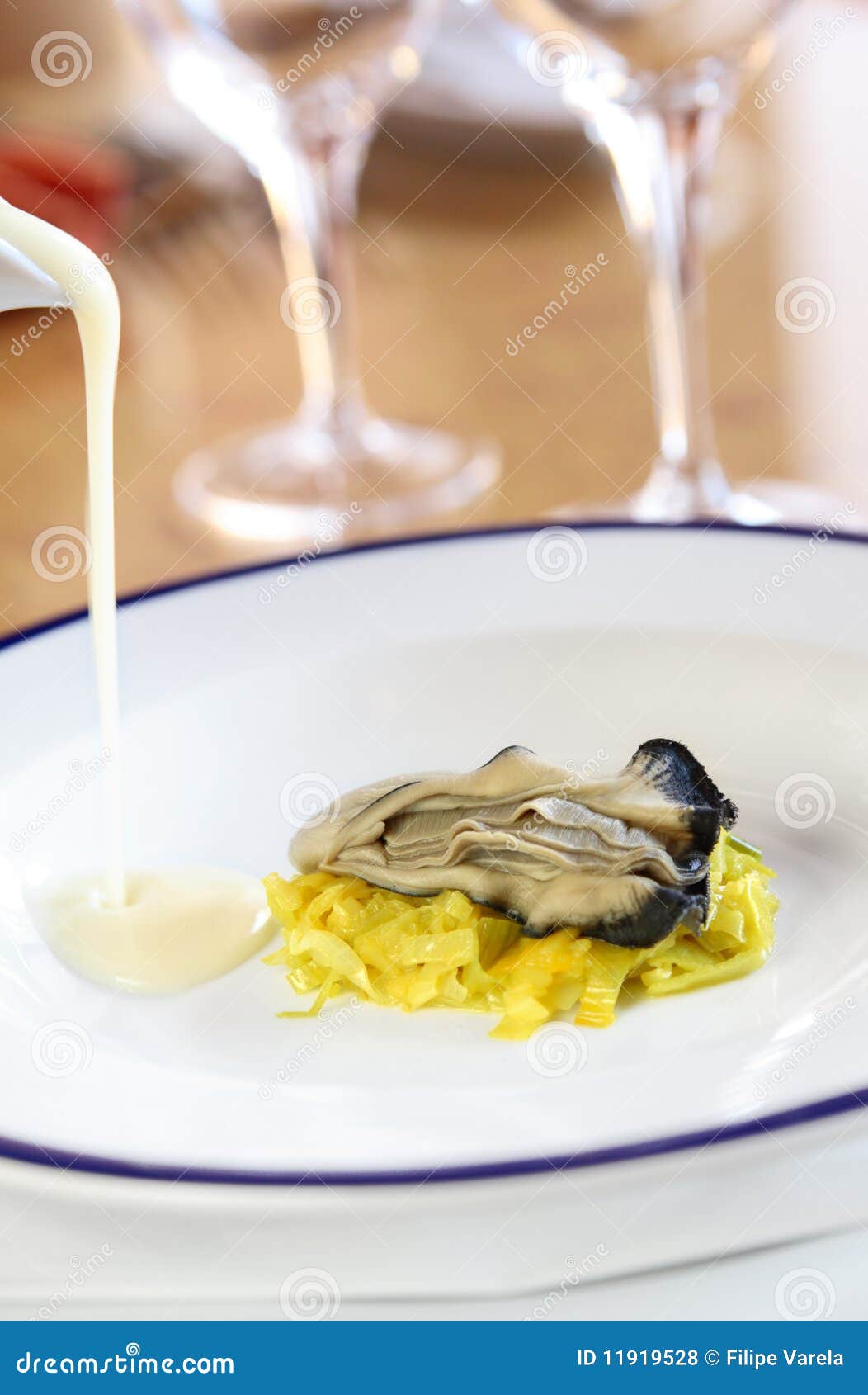 Fresh and Cooked Mussel on a Plate Stock Photo - Image of dish, plate ...