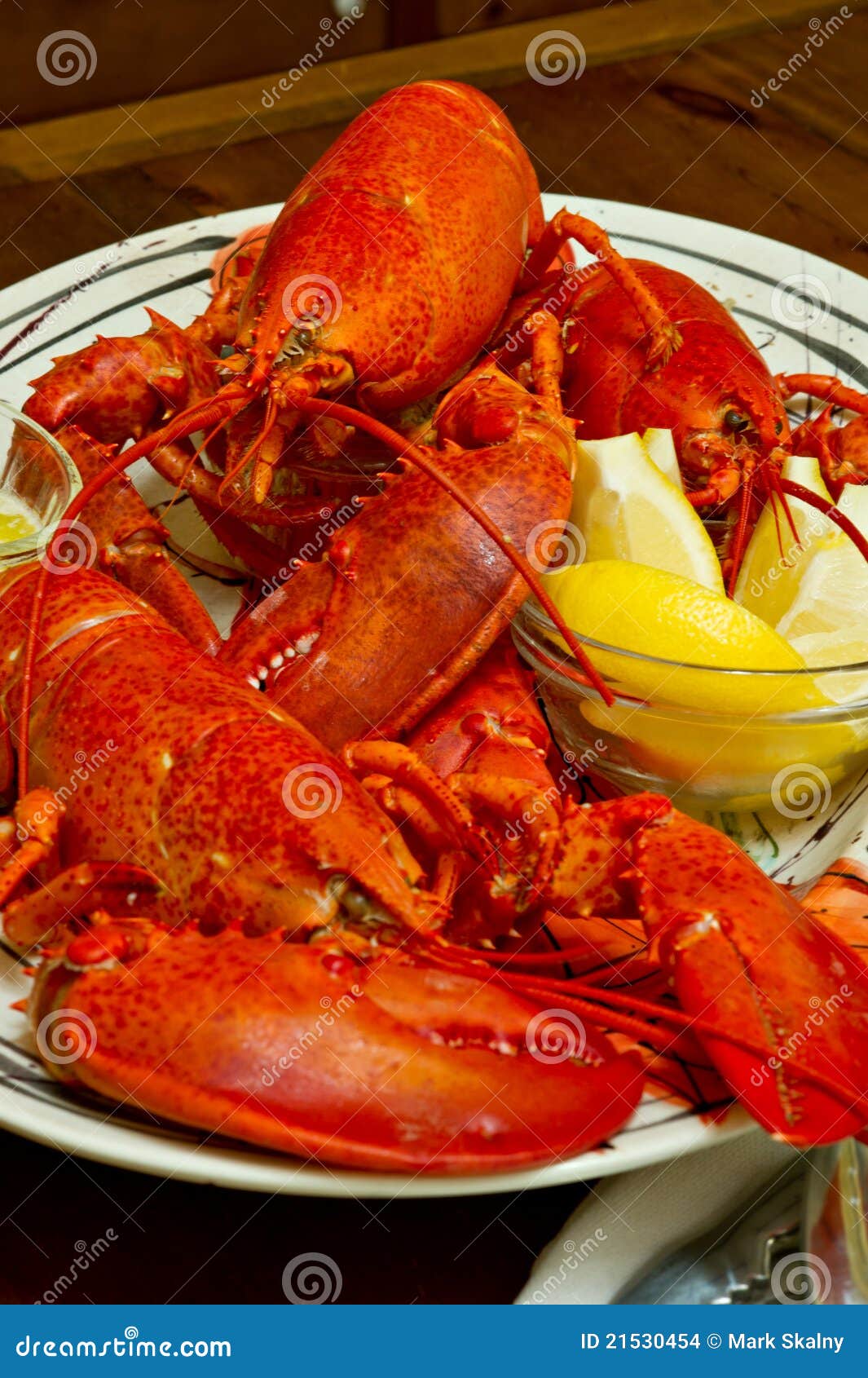 Fresh Cooked Red Lobster on a Serving Platter Stock Photo - Image of ...