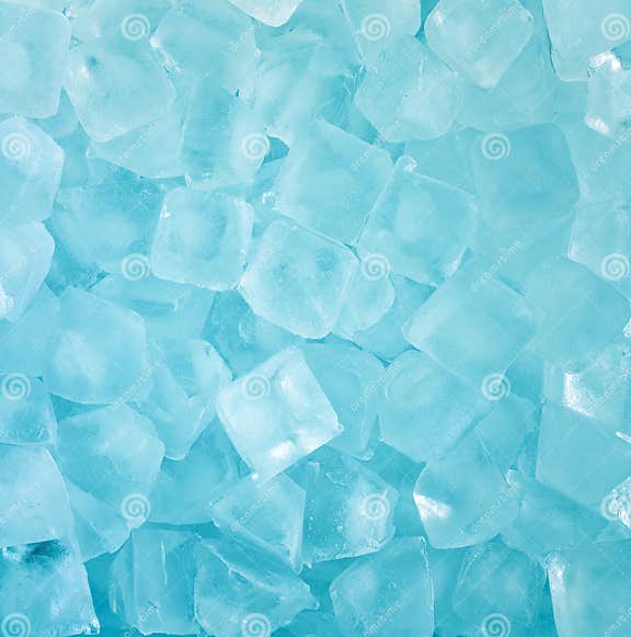 Fresh Cool Blue Ice Cube Background Stock Image - Image of frosty ...