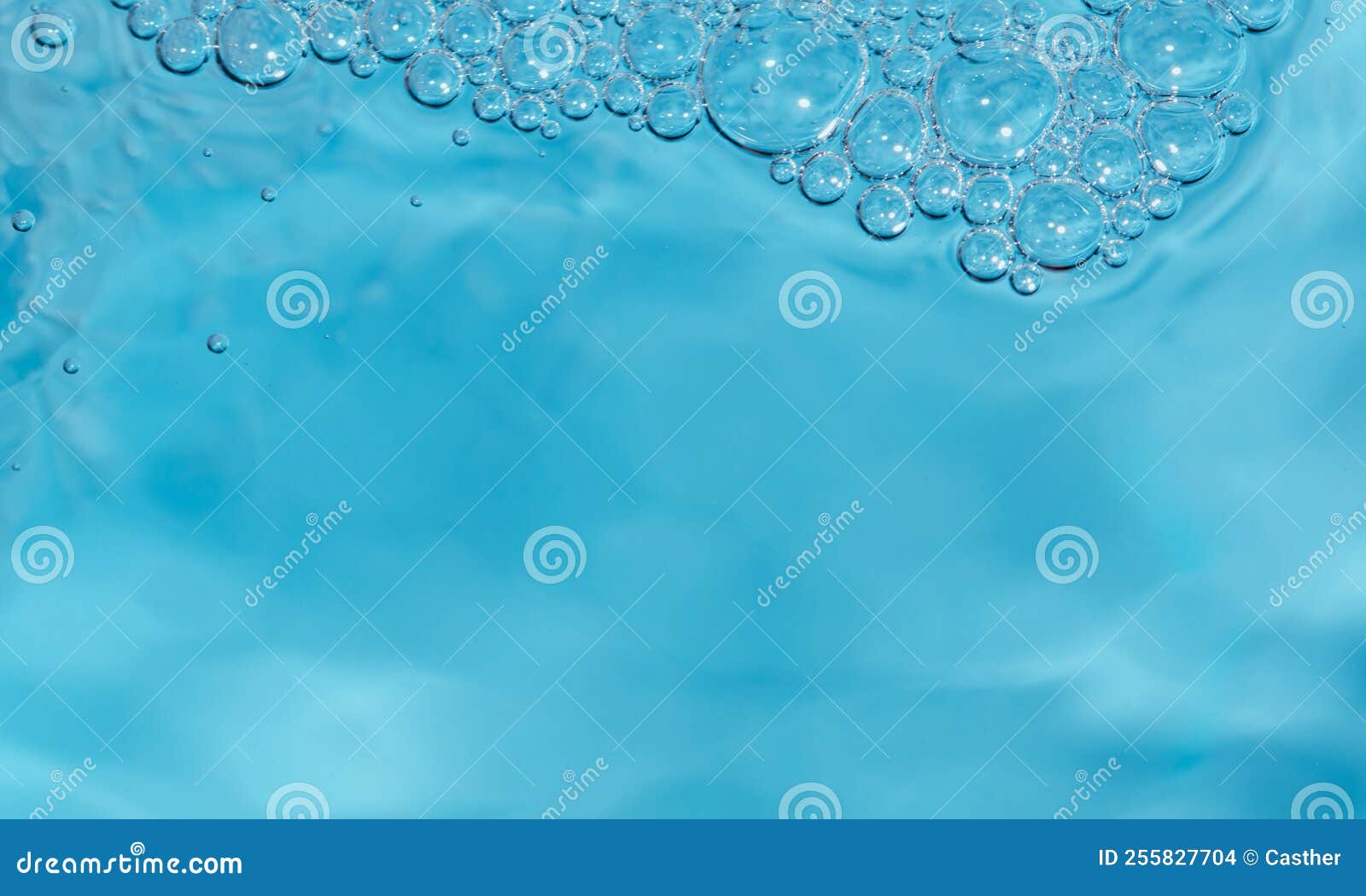 Fresh Cool Blue Water Background with Bubbles Stock Photo - Image of ...