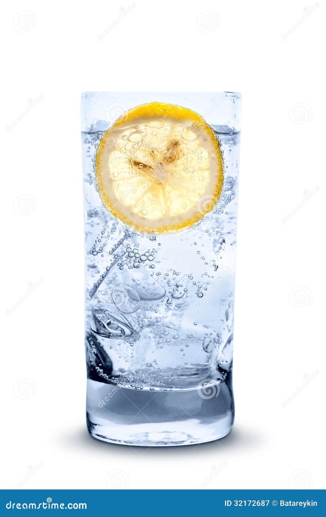 Fresh Cool Water with Ice and Lemon Stock Image - Image of drink ...