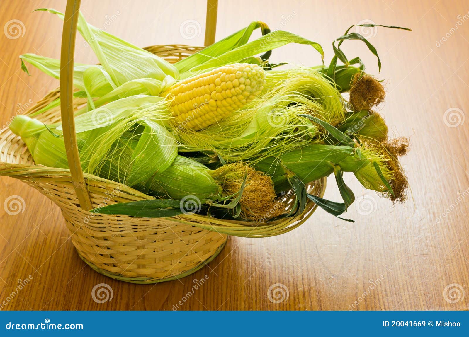 Fresh corn in basket stock image. Image of crop, basket - 20041669