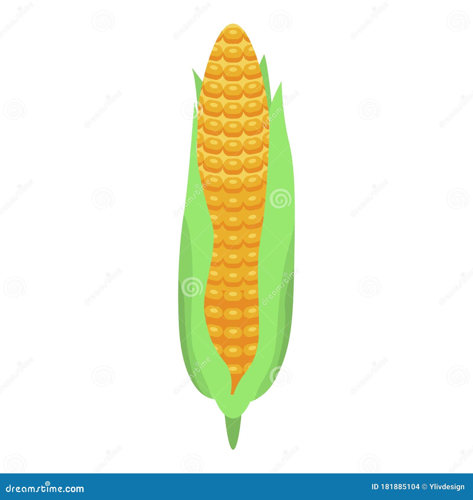 Fresh Corn Cob Icon, Isometric Style Stock Vector - Illustration of ...