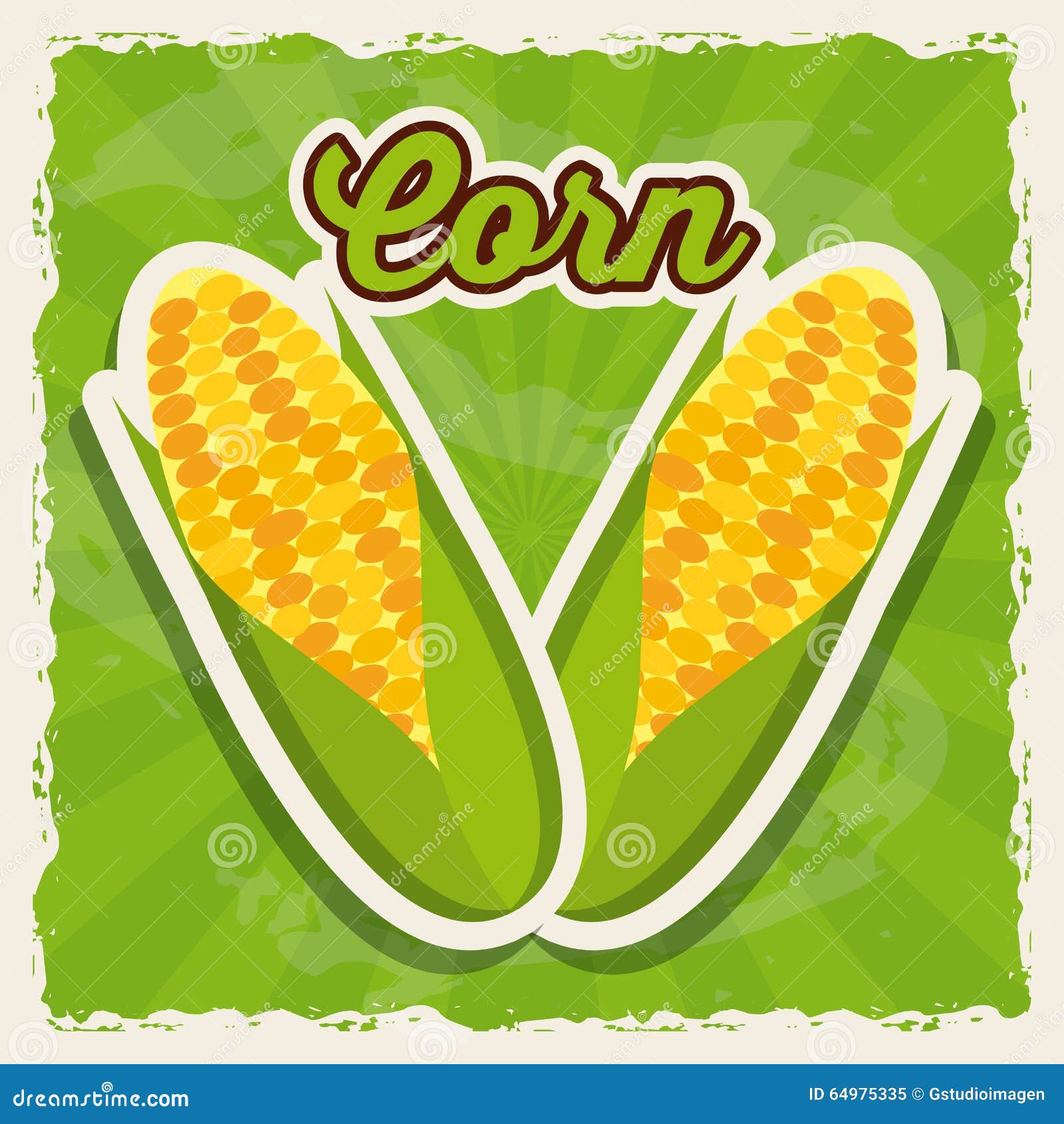 Fresh corn design stock illustration. Illustration of isolated - 64975335