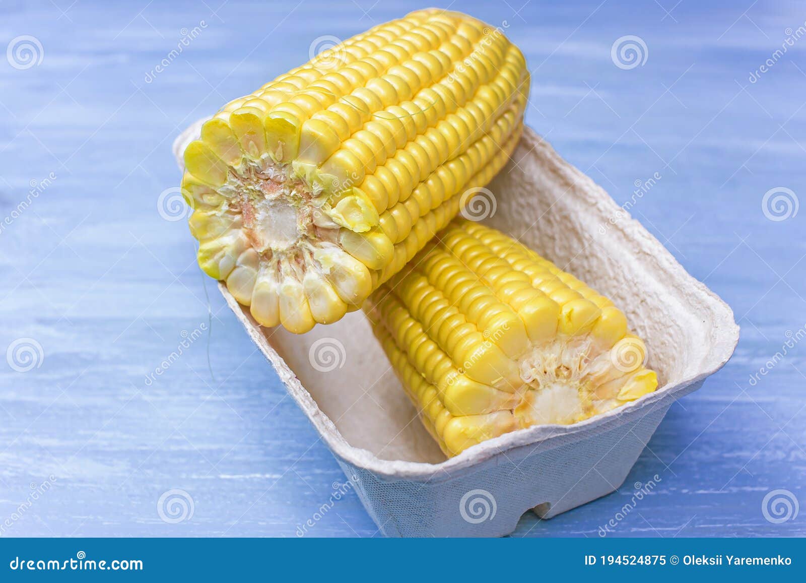 Fresh Corn on the Table, Cooking Stock Image - Image of packaged ...