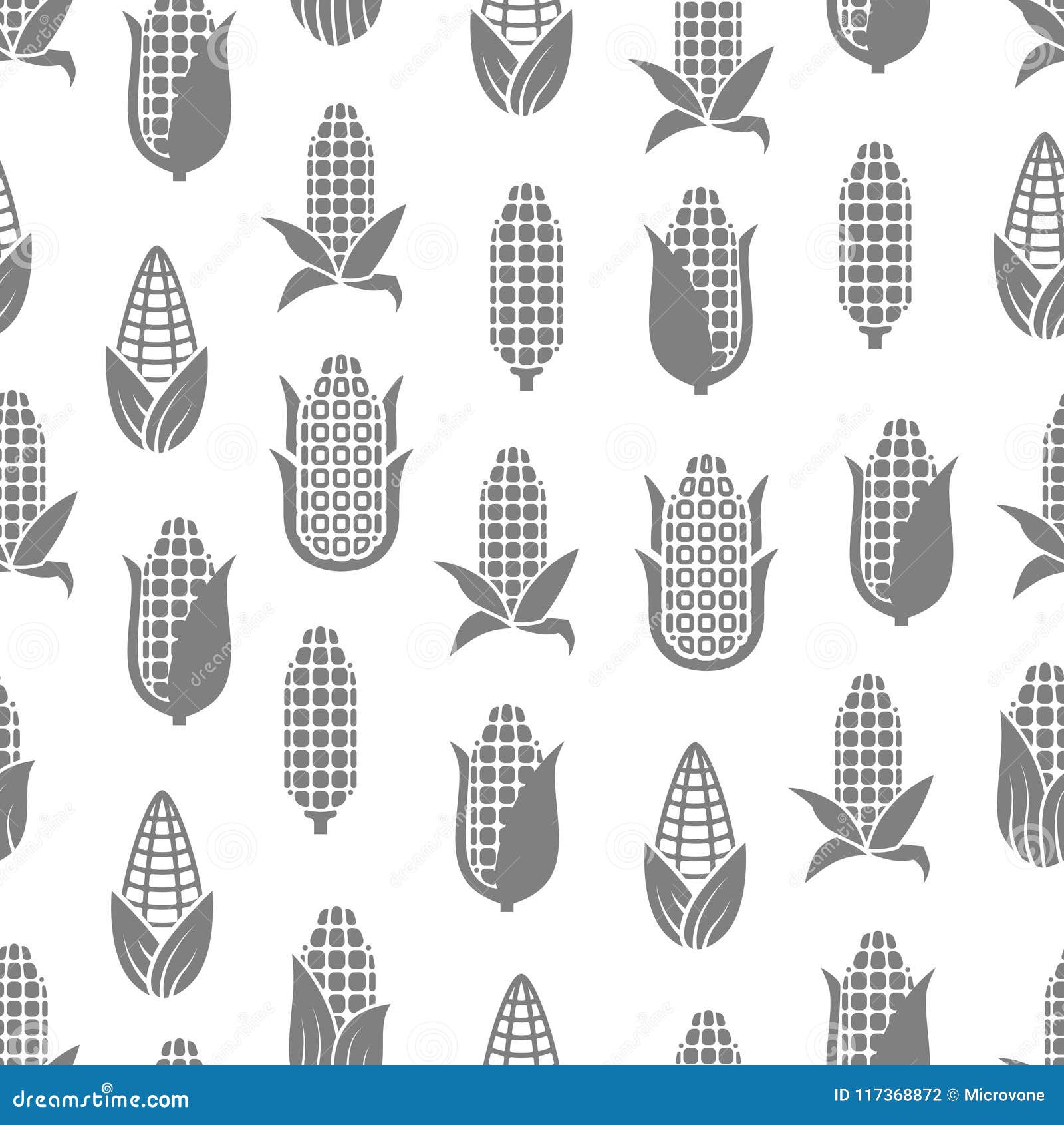 Corn Cob Seamless Patterns Set Cartoon Vector | CartoonDealer.com #43576583