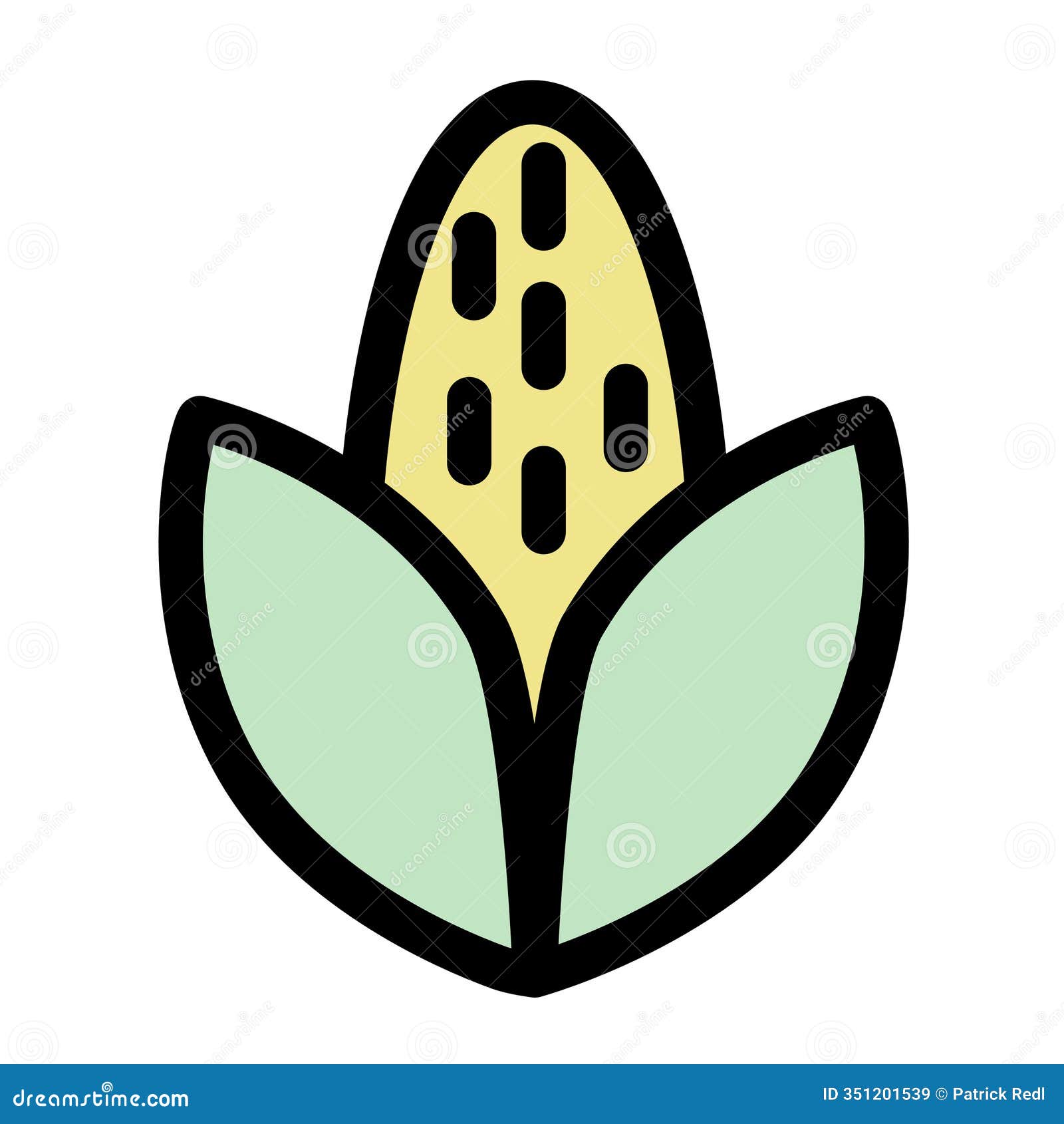 Fresh Corn Symbol - Ecological Farming Icon Stock Illustration ...