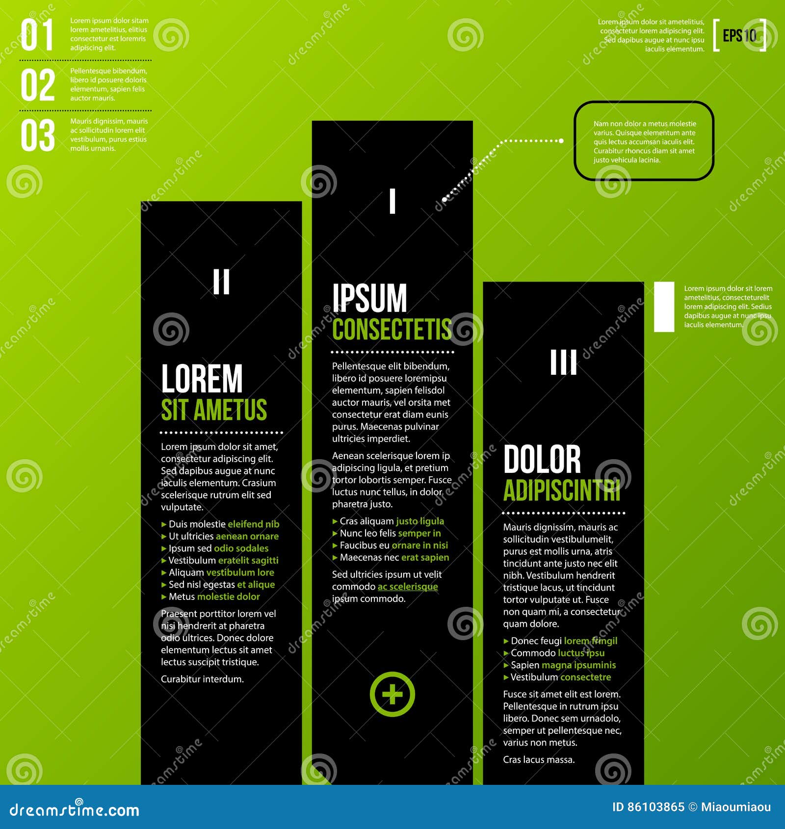 Fresh Corporate Chart Template in Flat Style on Green Background Stock ...
