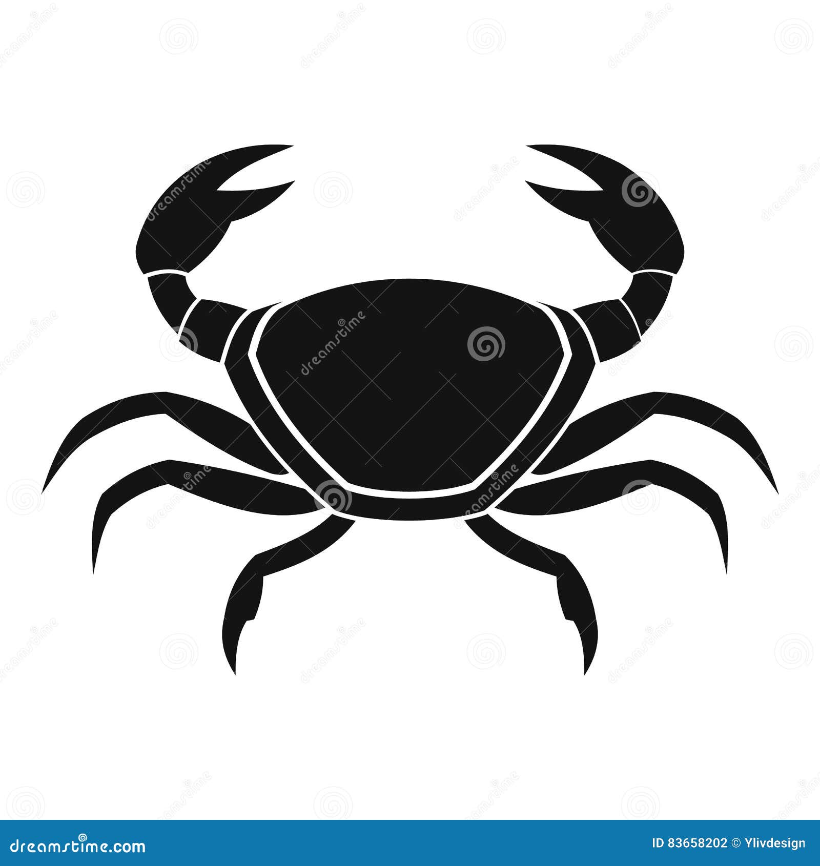 Fresh Crab Icon, Simple Style Stock Vector - Illustration of aquatic ...