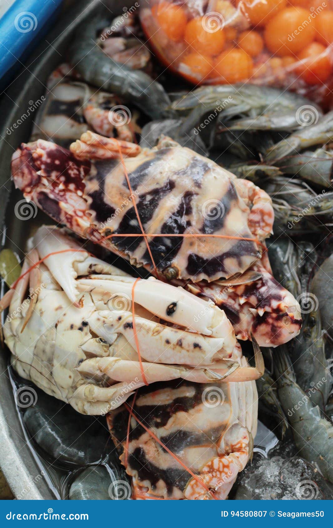 Fresh crab in the market. stock image. Image of travel - 94580807