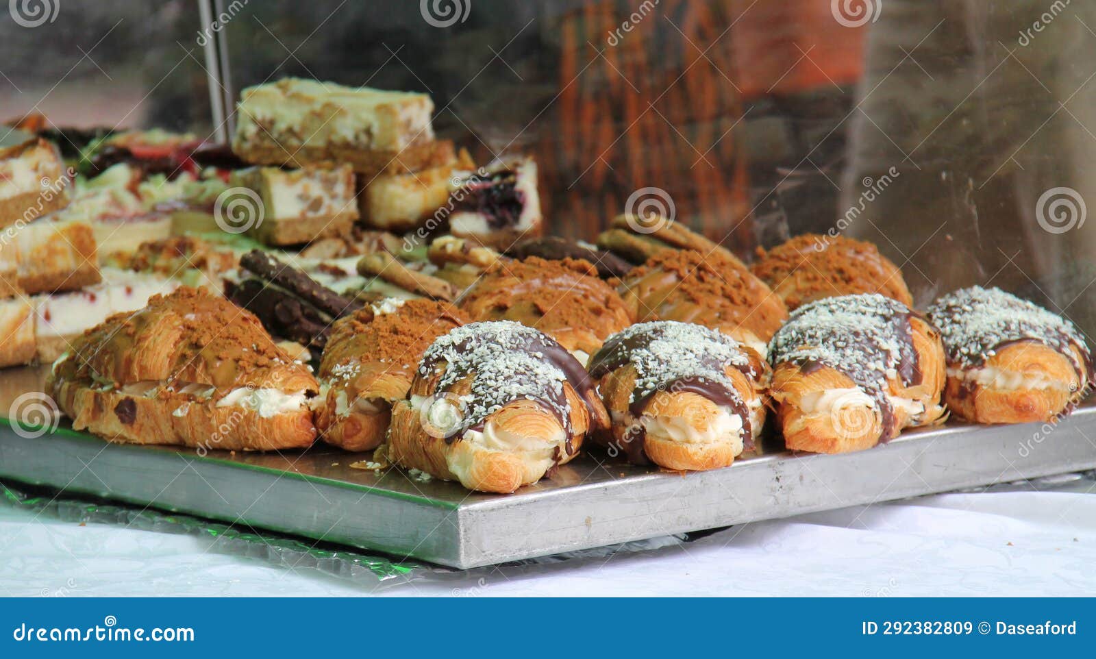 Fresh Cream Cakes. stock image. Image of lunch, snack - 292382809