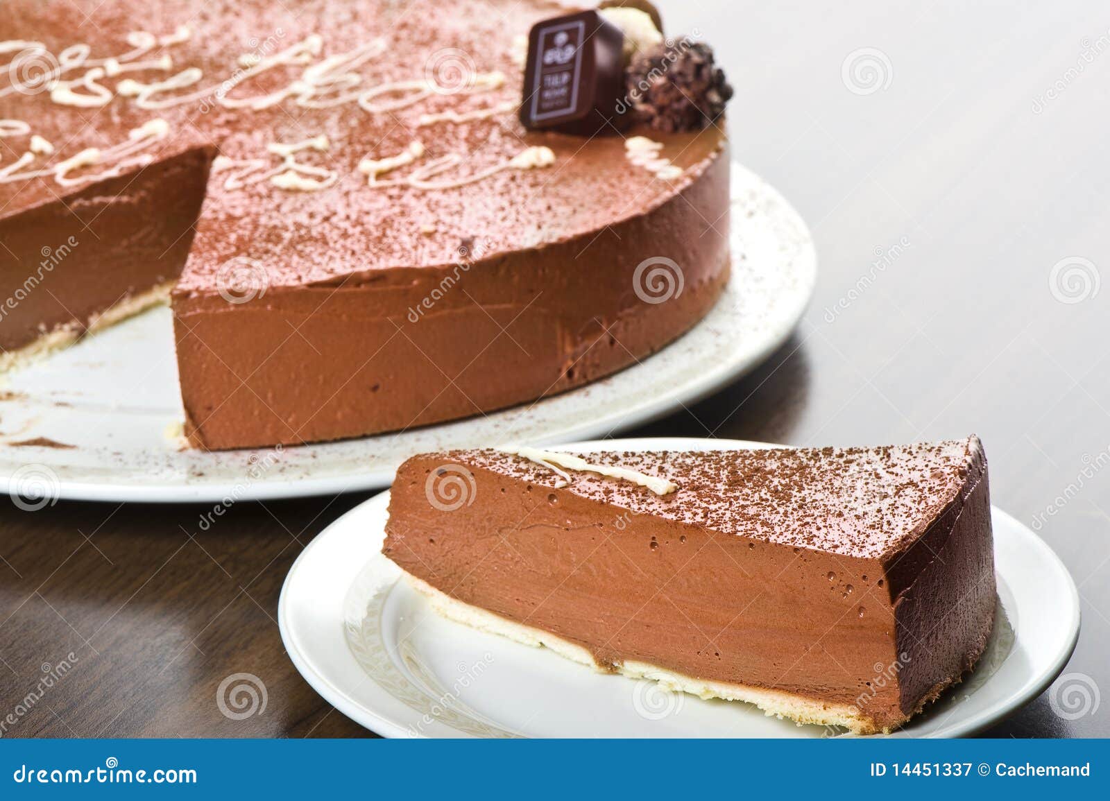 Fresh cream chocolate cake stock image. Image of taste - 14451337