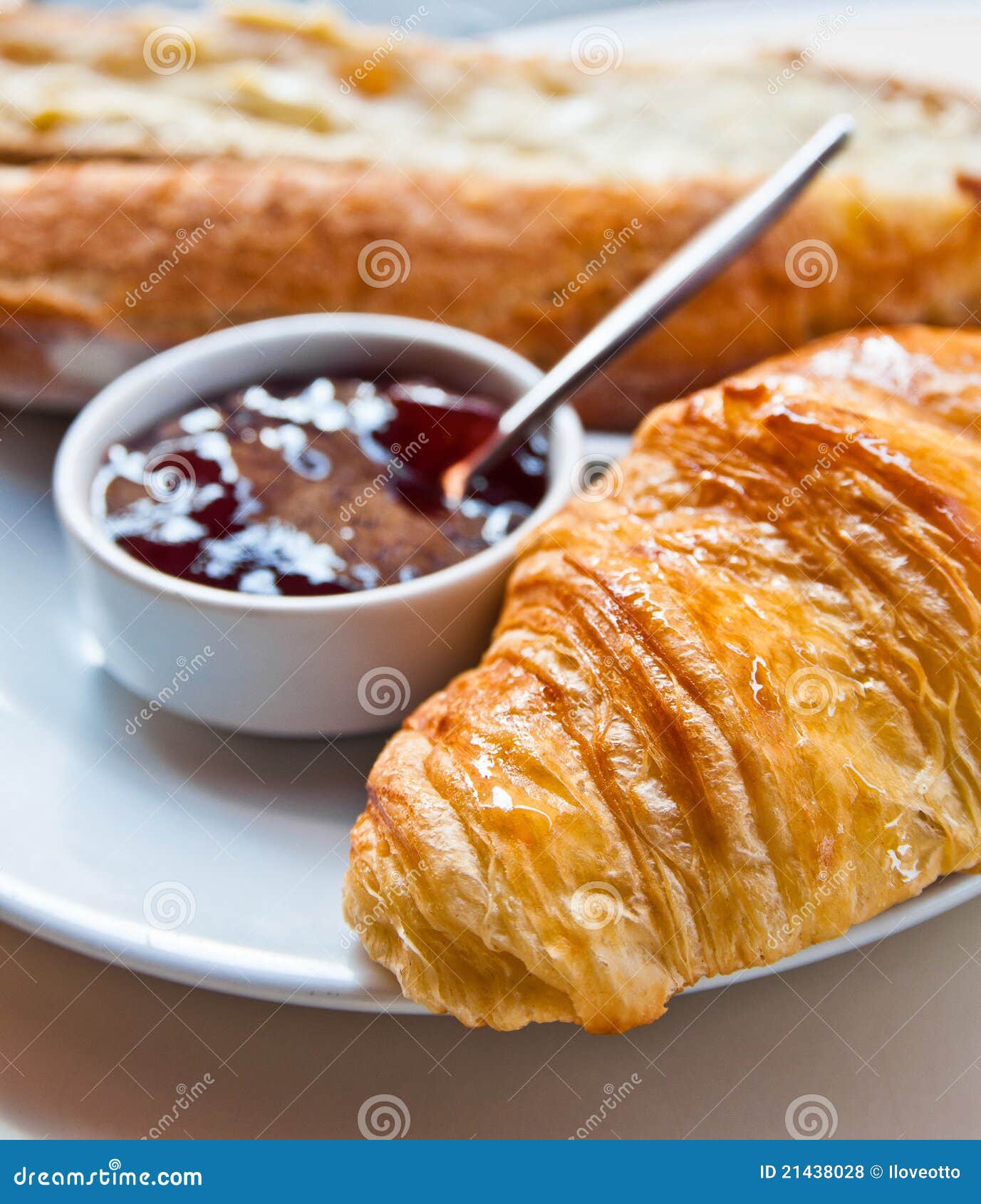 Fresh croissan on table stock photo. Image of buttered - 21438028