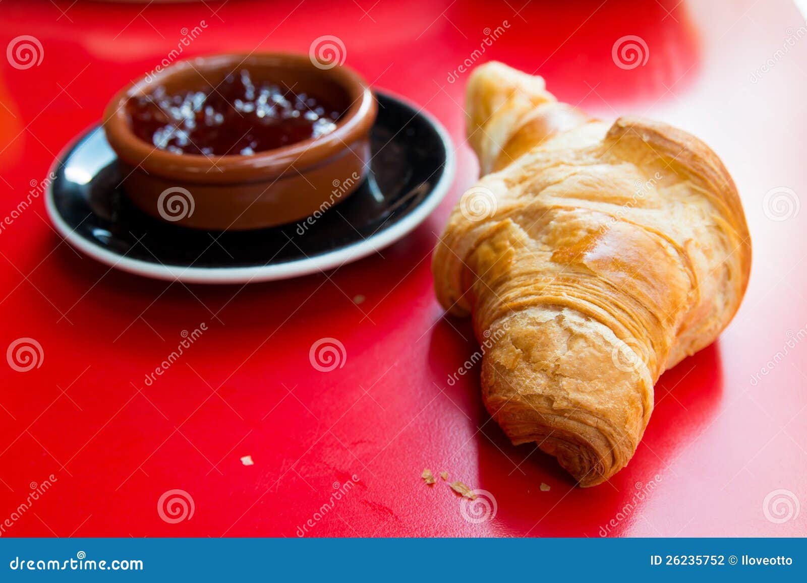 Fresh croissant stock photo. Image of breakfast, buttered - 26235752