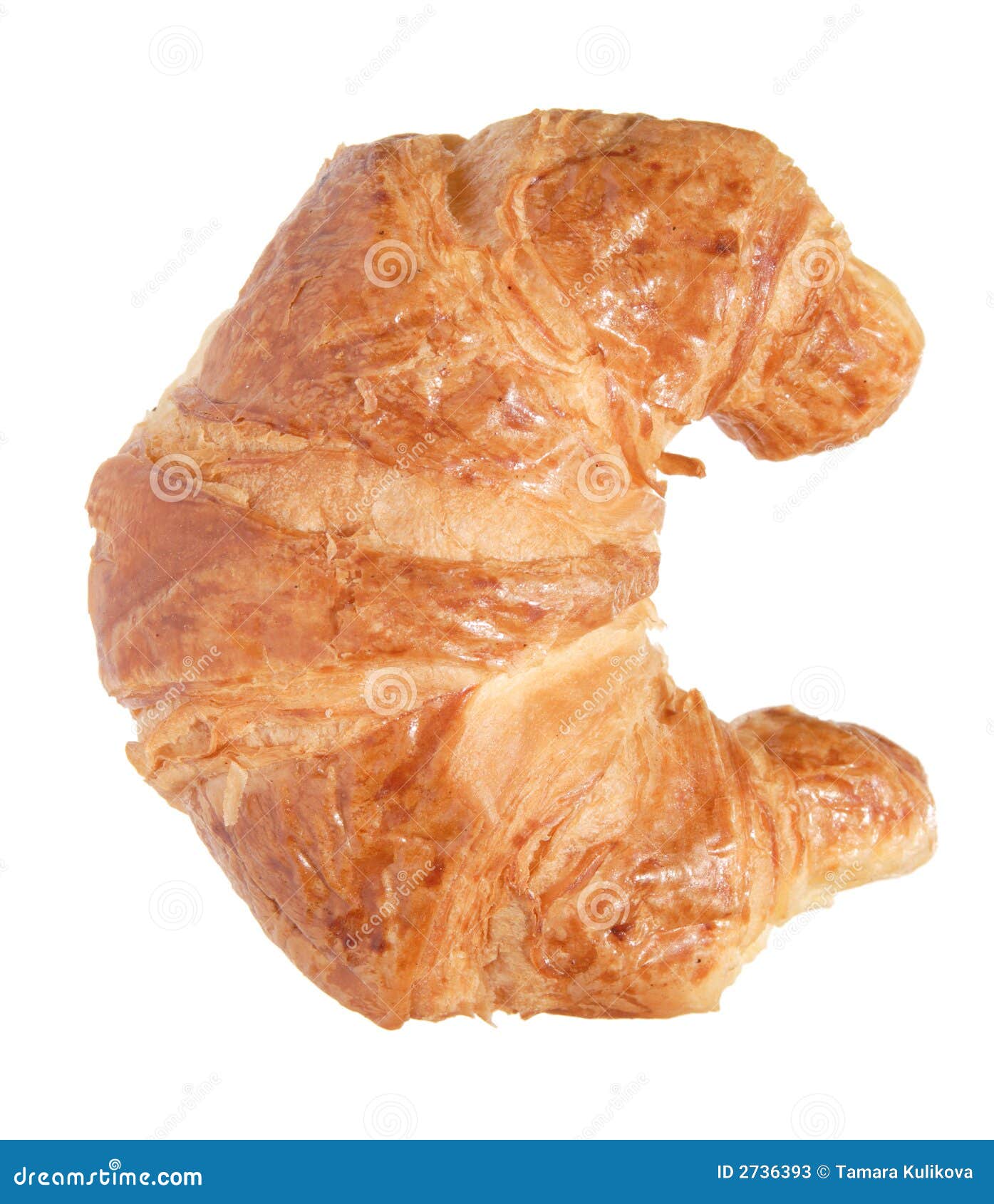 Fresh croissant, isolated stock image. Image of breakfast - 2736393