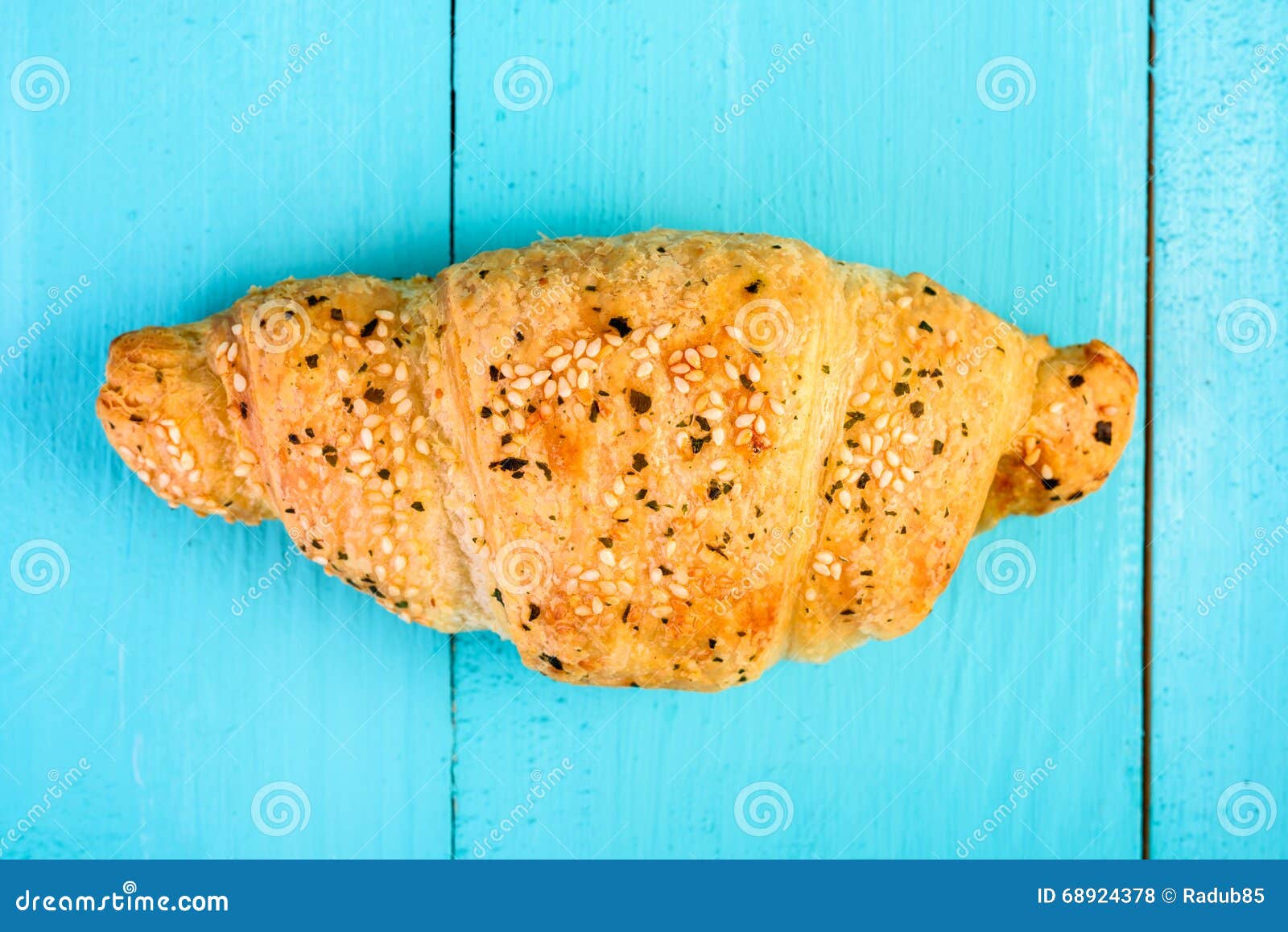 Fresh Croissant on Table stock photo. Image of breakfast - 68924378