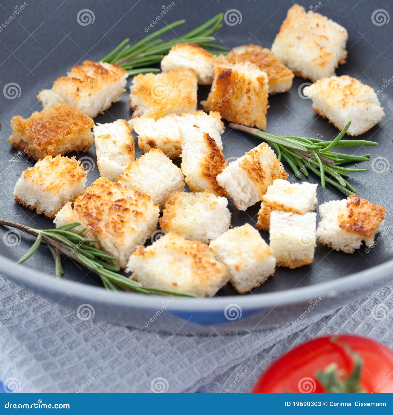 Fresh croutons stock image. Image of food, side, roasted - 19690303