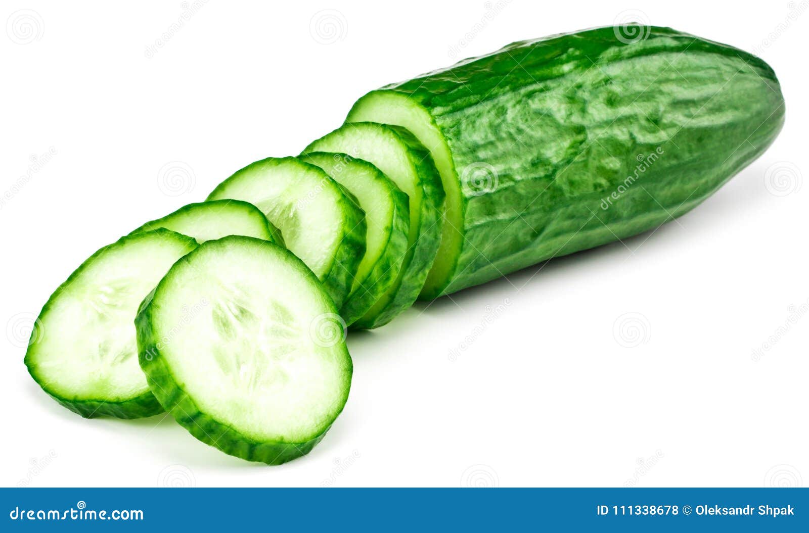 Fresh Cucumber, Chopped Cucumber, Isolated on White Stock Photo - Image ...