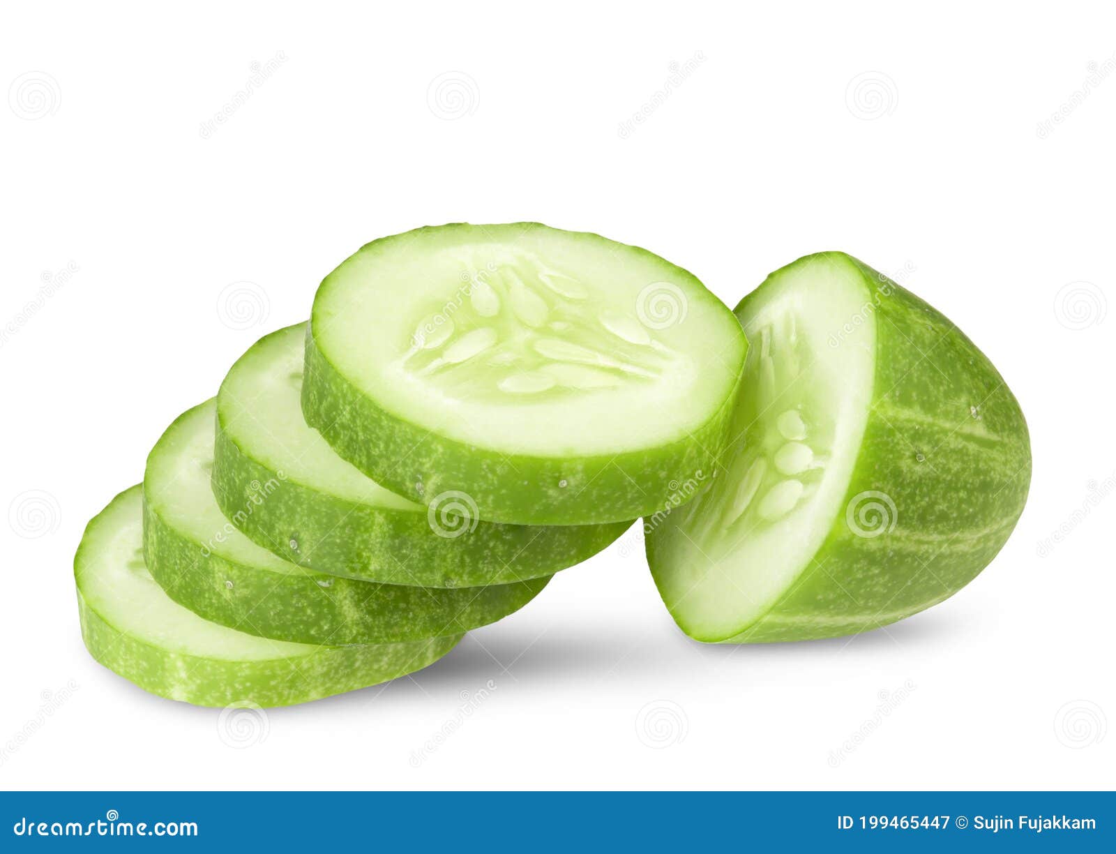 Fresh Cucumber, Chopped Cucumber, Isolated on White Stock Image - Image ...