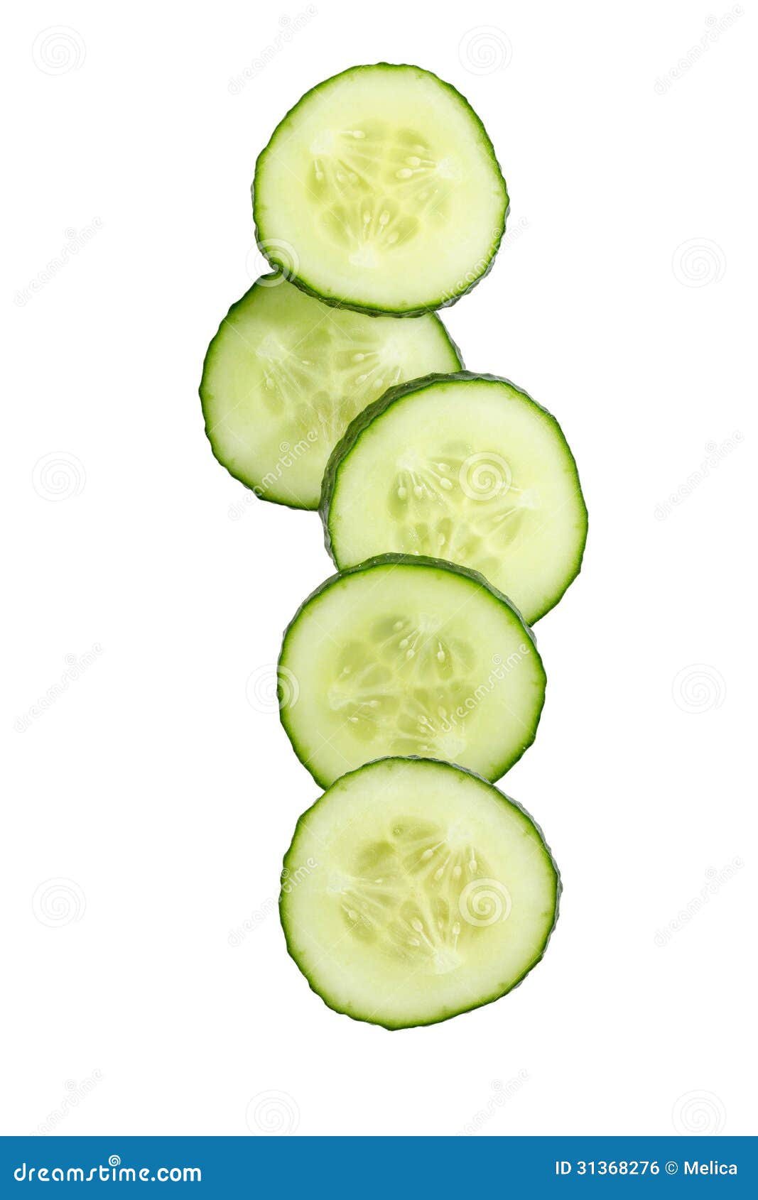 Fresh Cucumber Slices stock photo. Image of background - 31368276