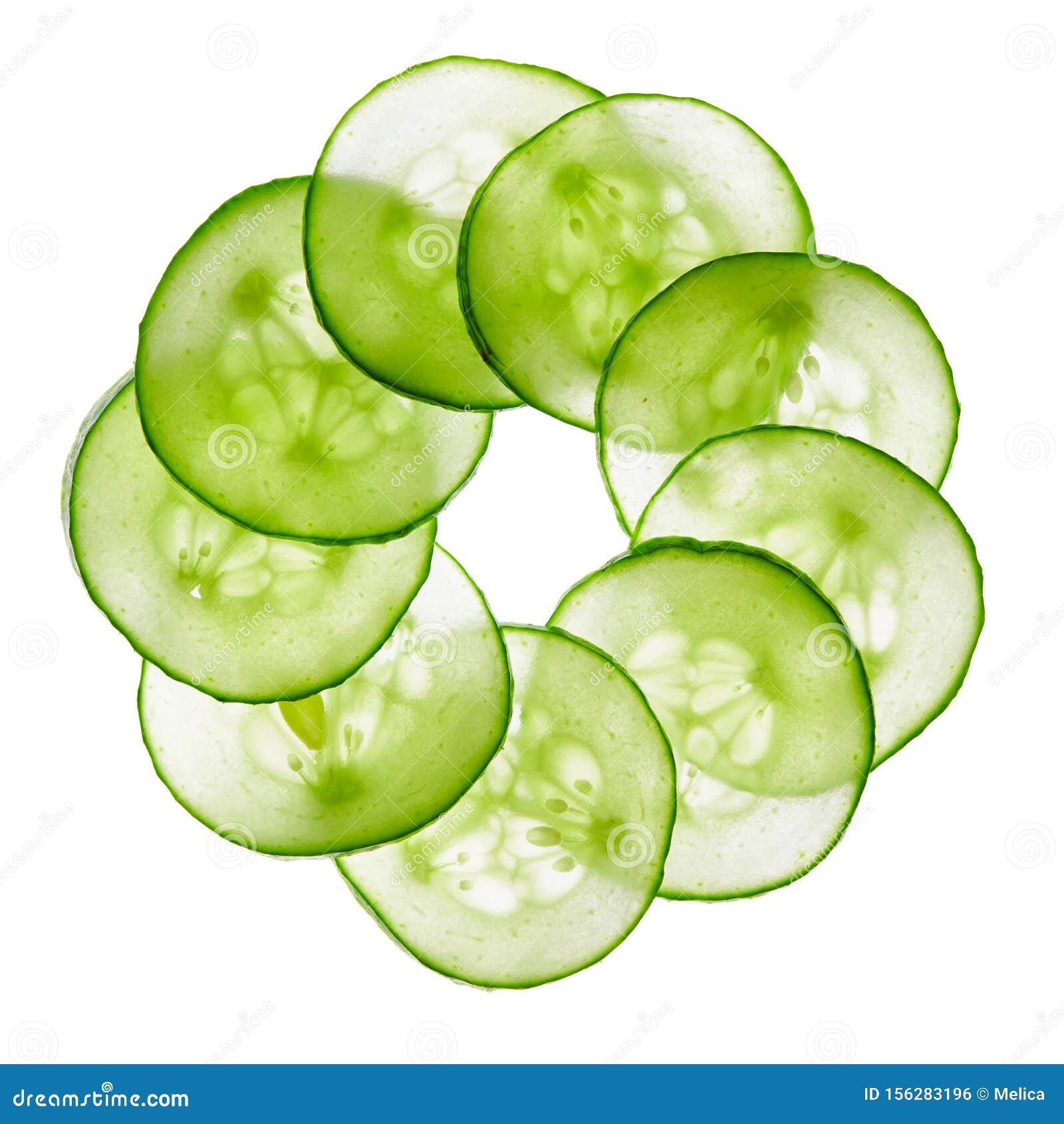 Fresh cucumber slices stock photo. Image of cucumbers - 156283196