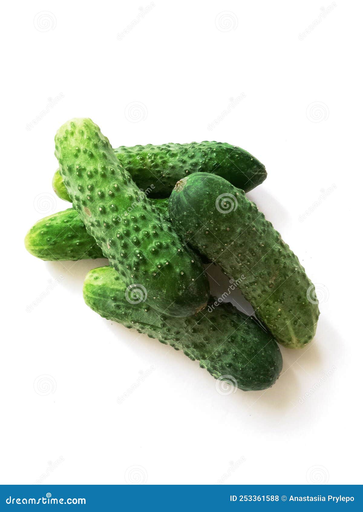 Fresh Cucumbers Isolated on White Background Stock Photo - Image of ...