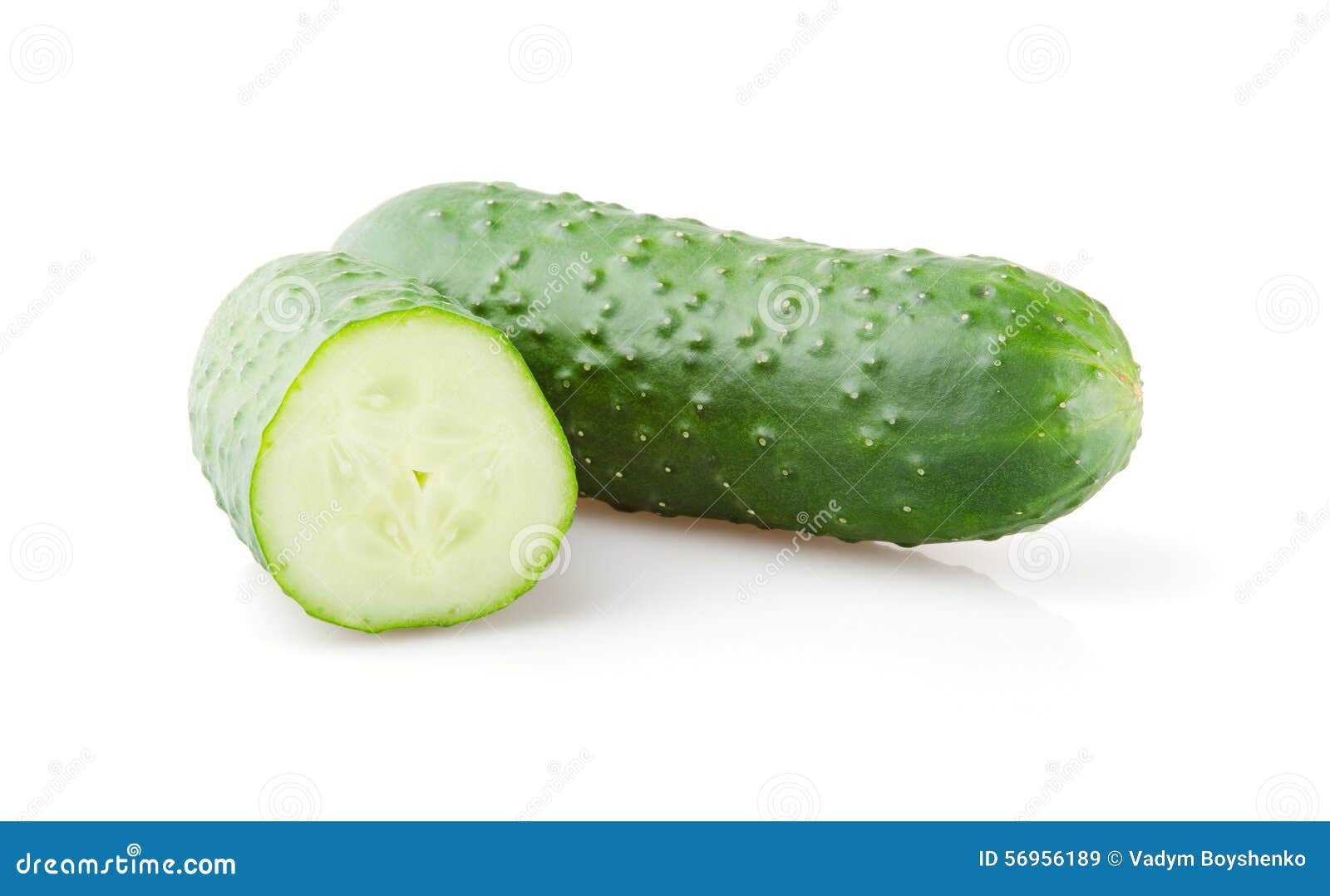 Fresh Cucumbers on white stock image. Image of clipping - 56956189