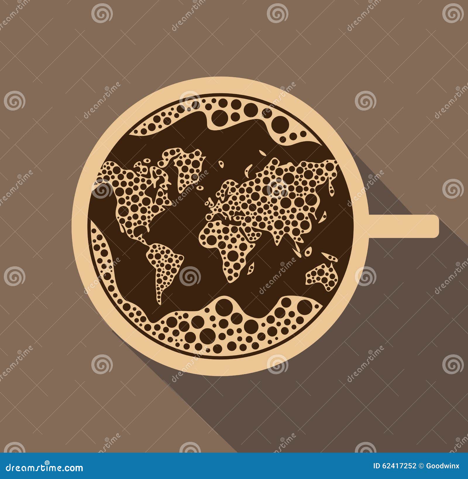 Coffee Map Atlas Stock Photography | CartoonDealer.com #60165596