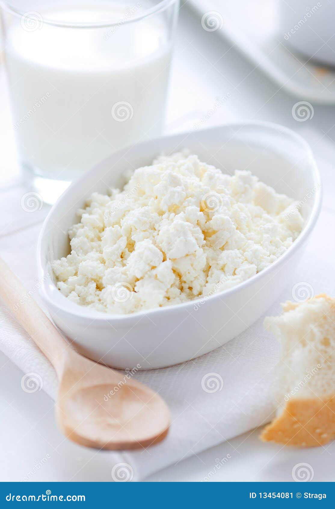 Fresh curd stock image. Image of organic, white, breakfast - 13454081
