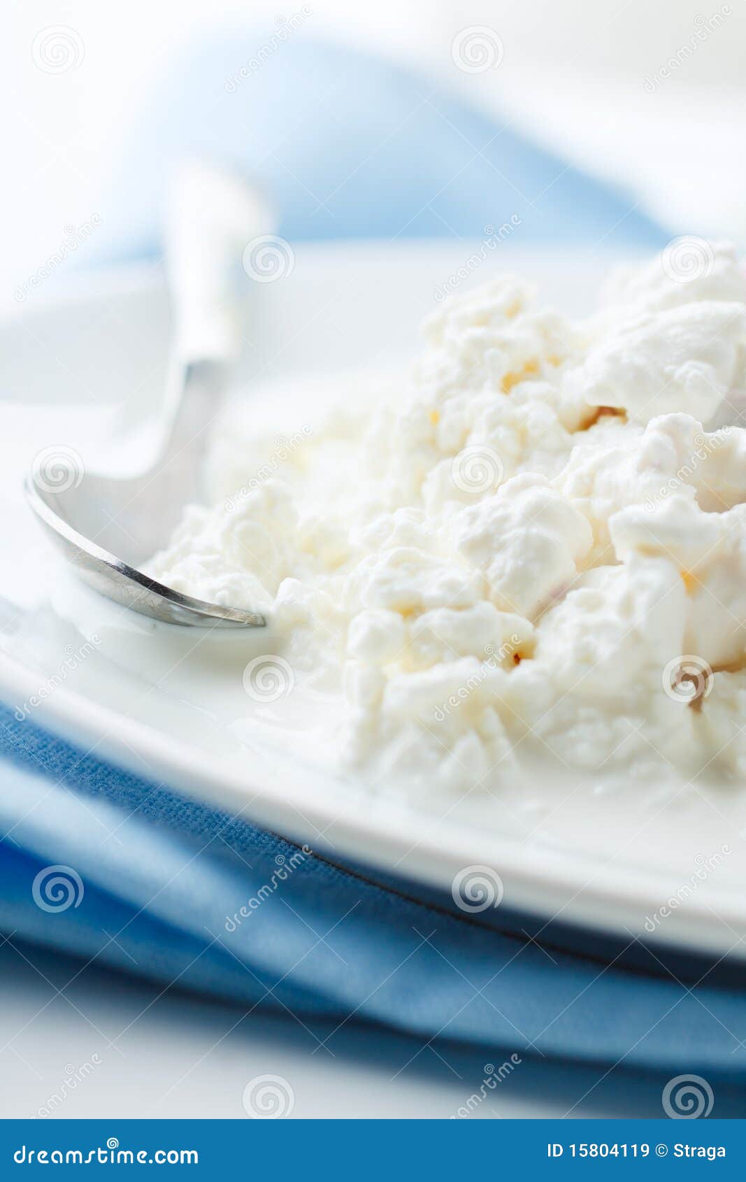 Fresh curd stock image. Image of healthy, cottage, blue - 15804119