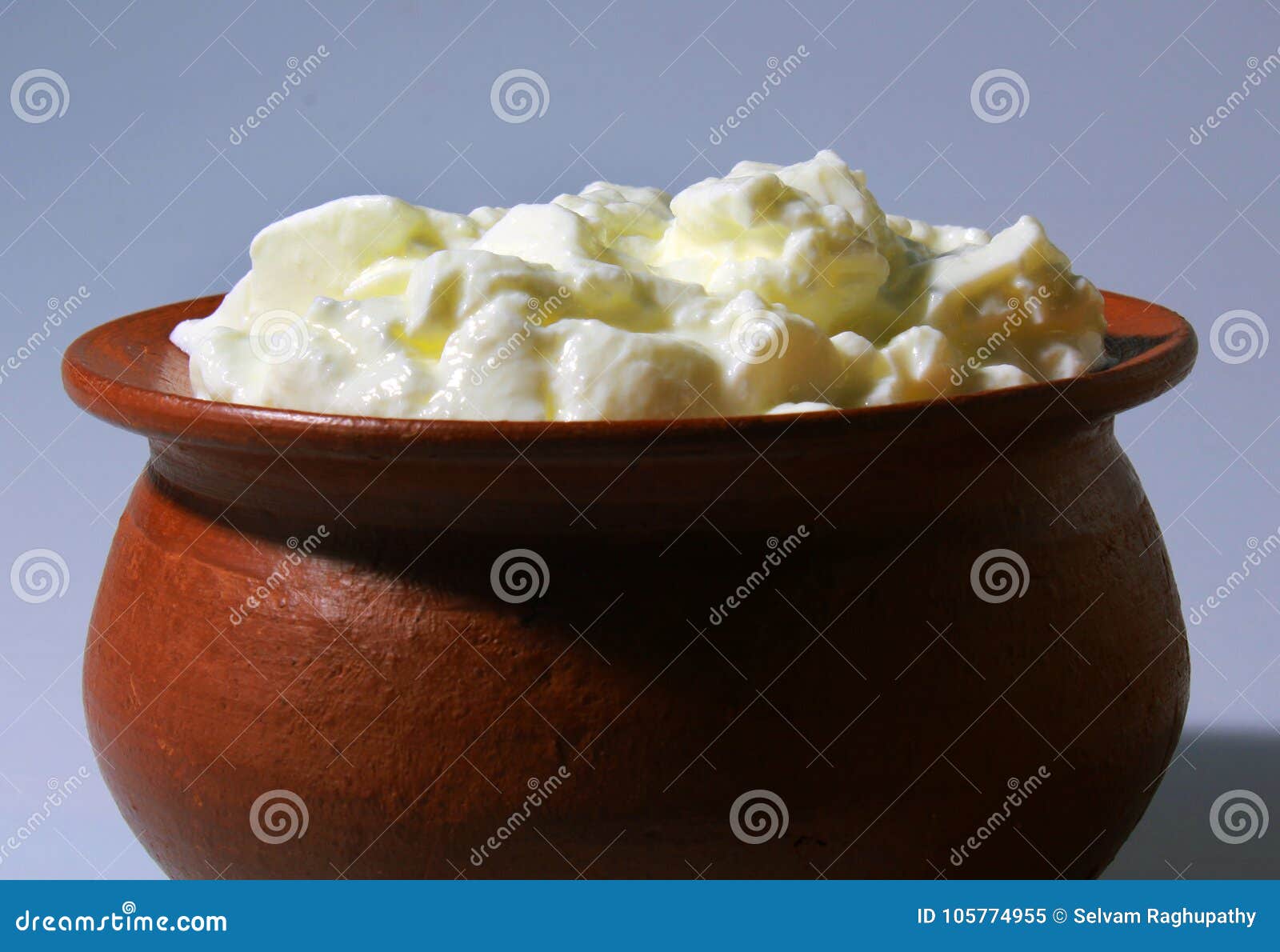 Fresh curd with clay pot stock image. Image of cottage - 105774955