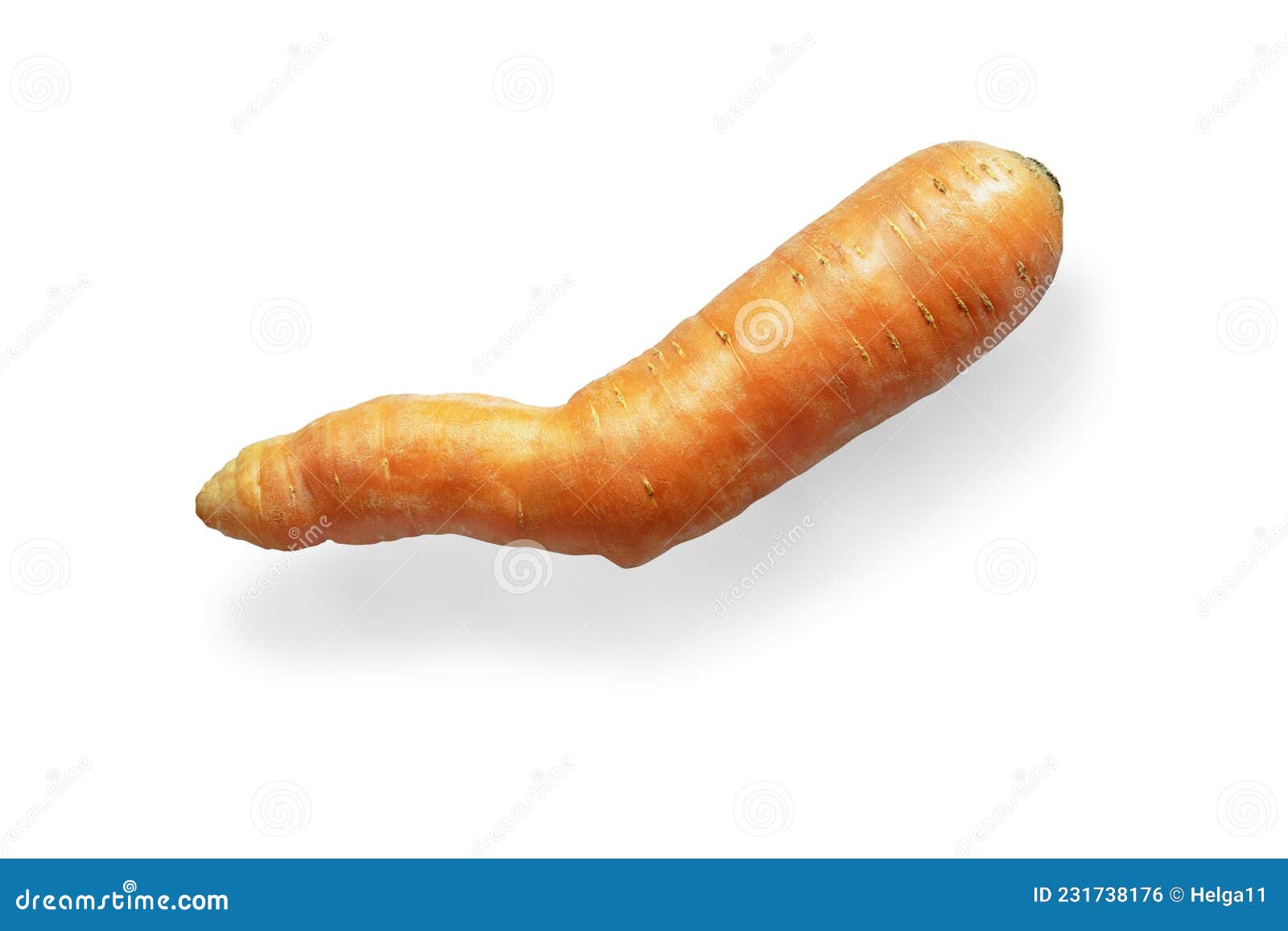 Fresh Curved Carrot Isolated on White Stock Photo - Image of isolated ...