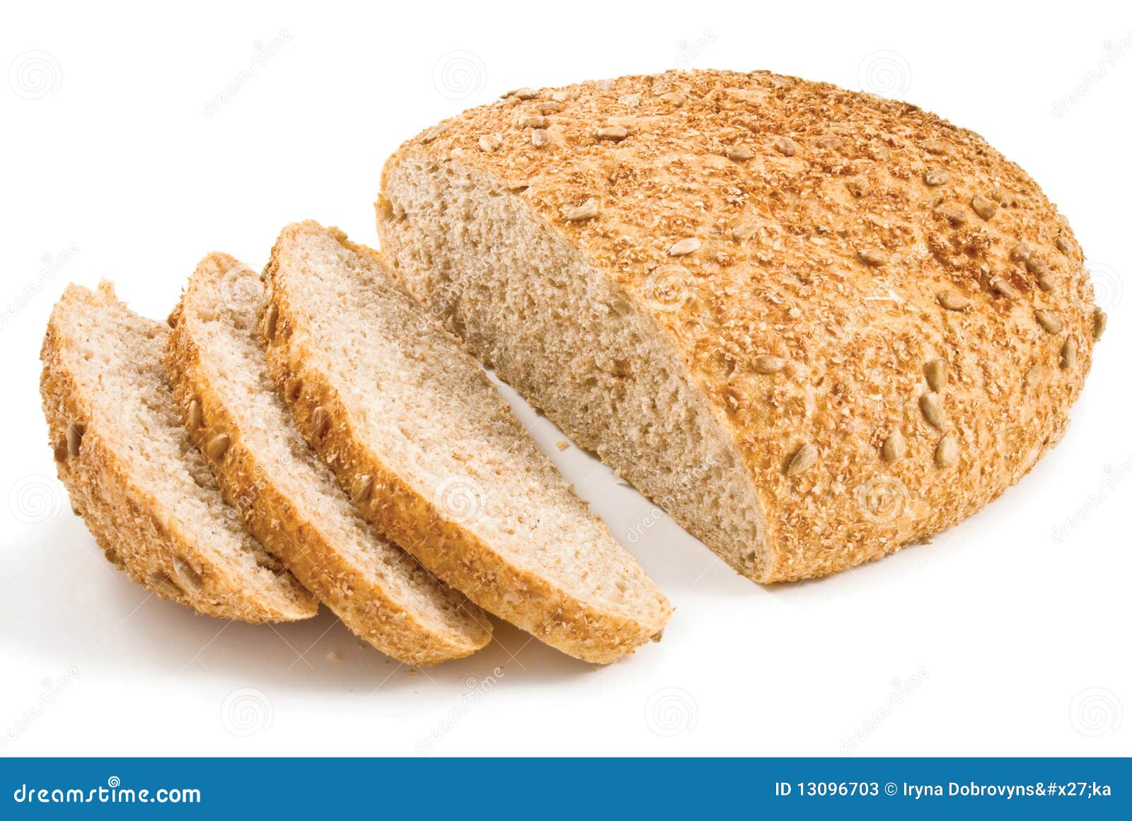 Fresh Cut Bread with Seeds of Sunflower Stock Image - Image of life ...