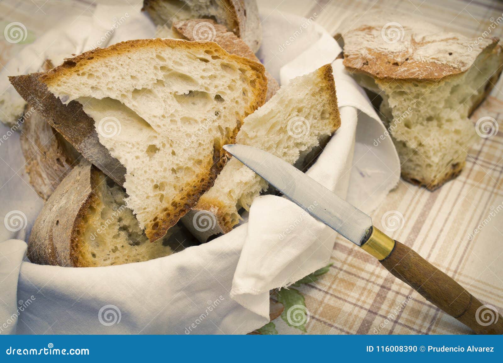 Fresh cut bread stock photo. Image of woodfired, ingredients - 116008390