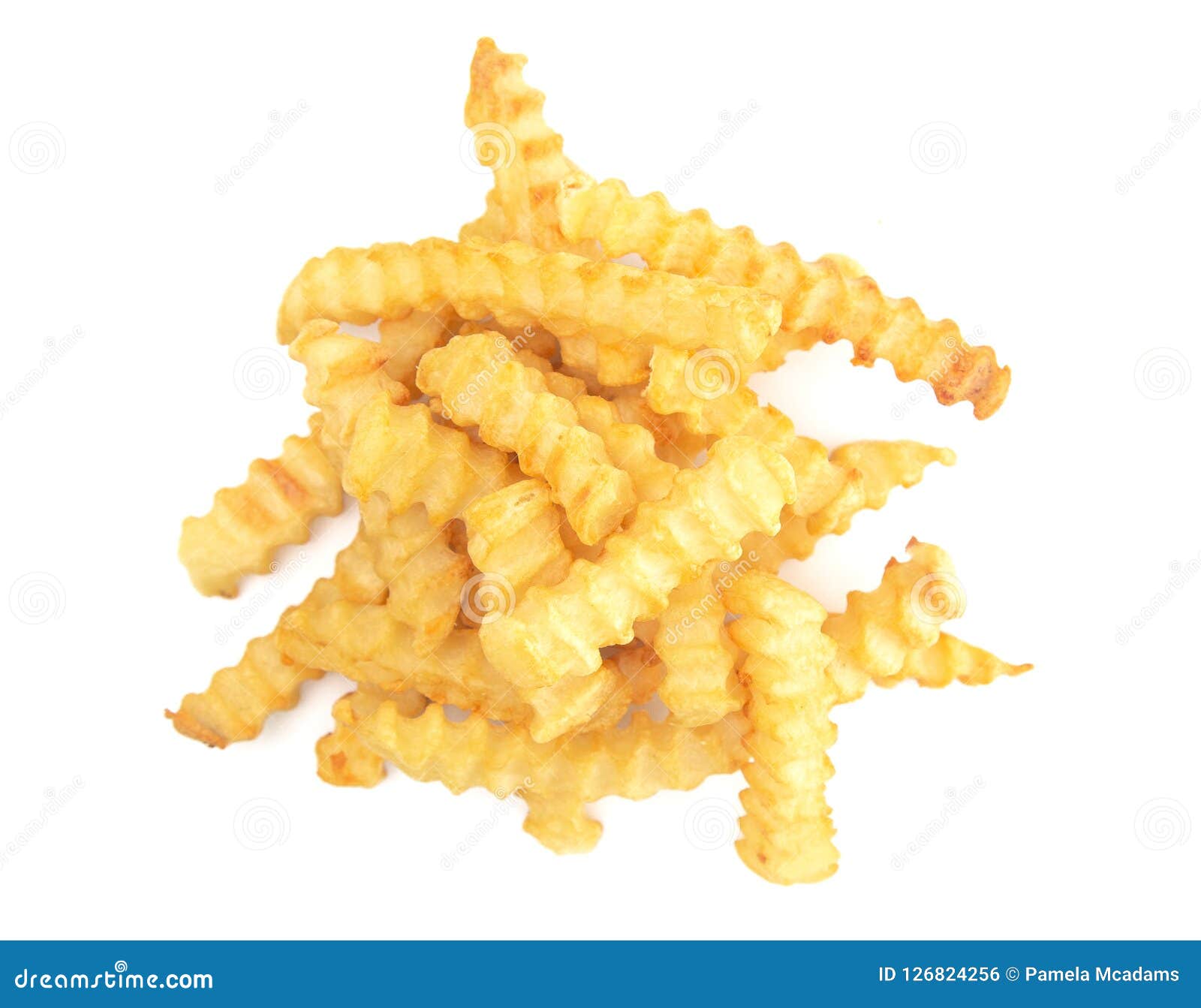 Fresh Cut and Cooked Crinkle Fries Stock Photo - Image of cooked, heap ...