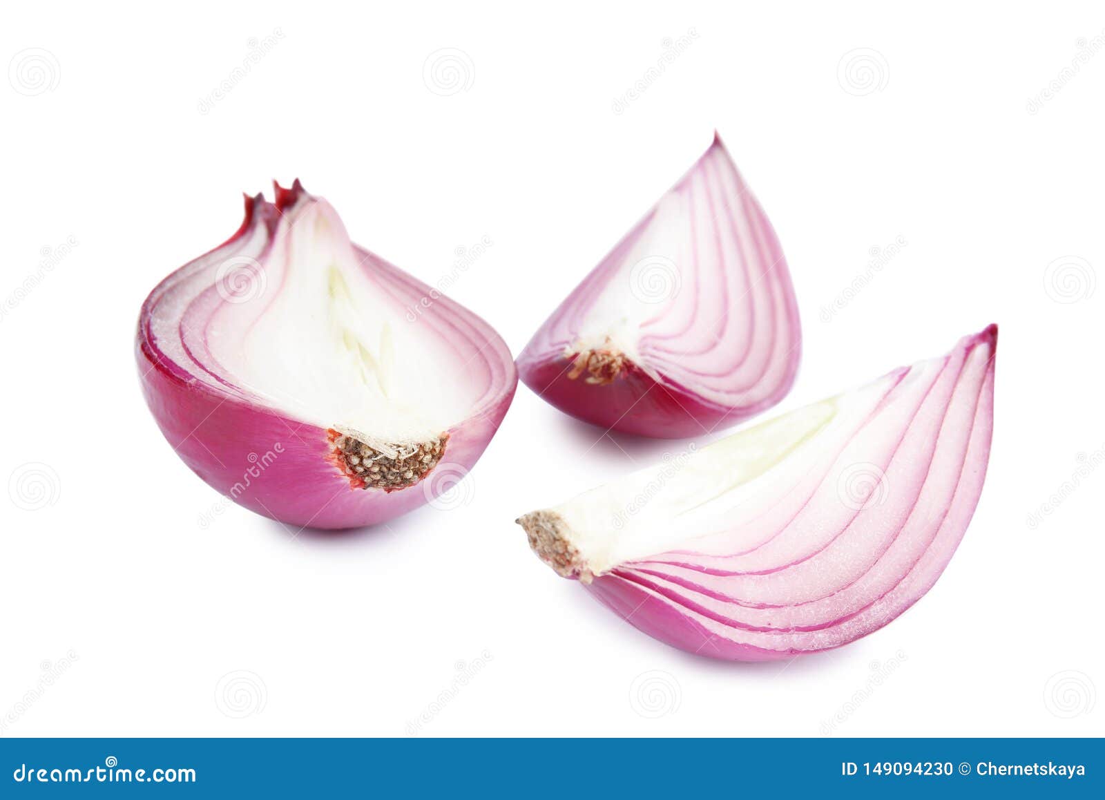 Fresh Cut Red Onion on White Stock Photo - Image of sweet, condiment ...