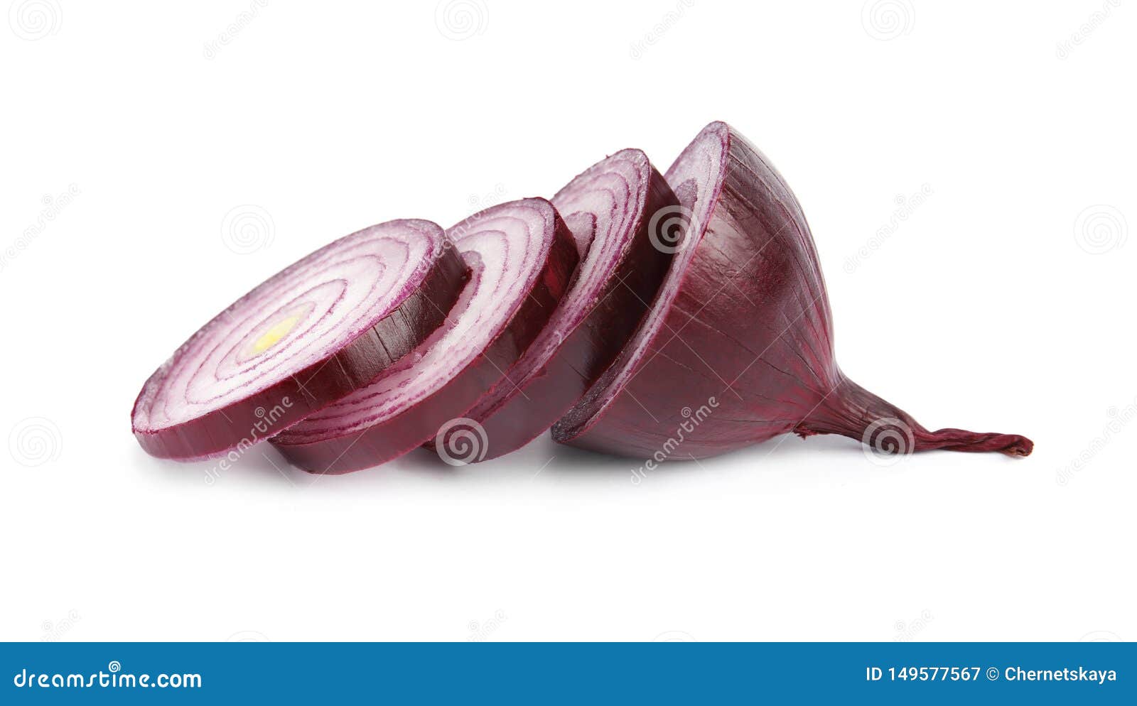 Fresh Cut Red Onion on White Stock Image - Image of isolated, grocery ...